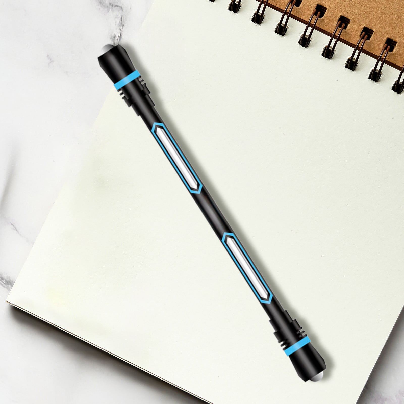 RXIRUCGD Colorful Steel Ball Rotating Pen with Dual Functionality ...