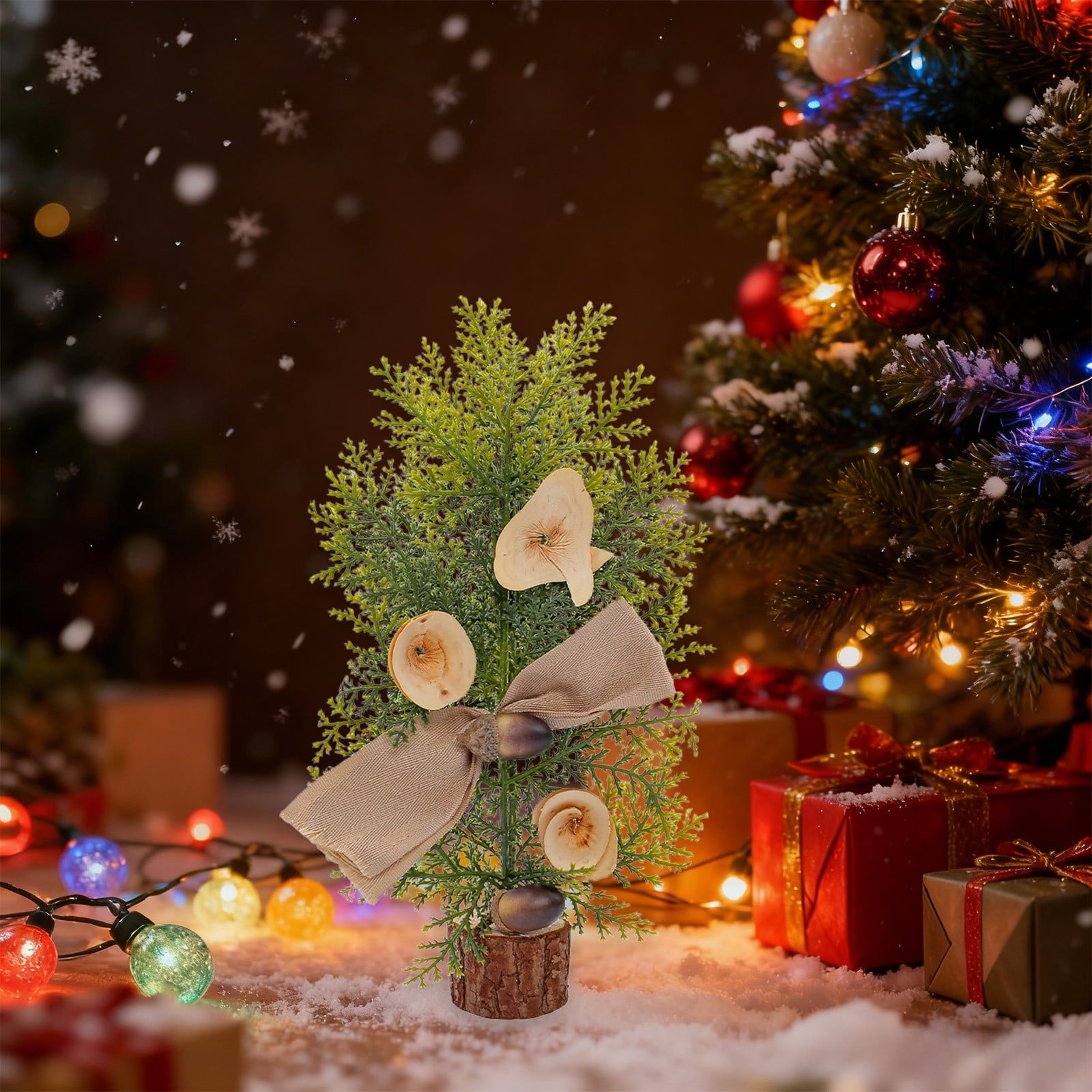 RXIRUCGD Compact Christmas Decorative Tree with Red Berries - Mini ...