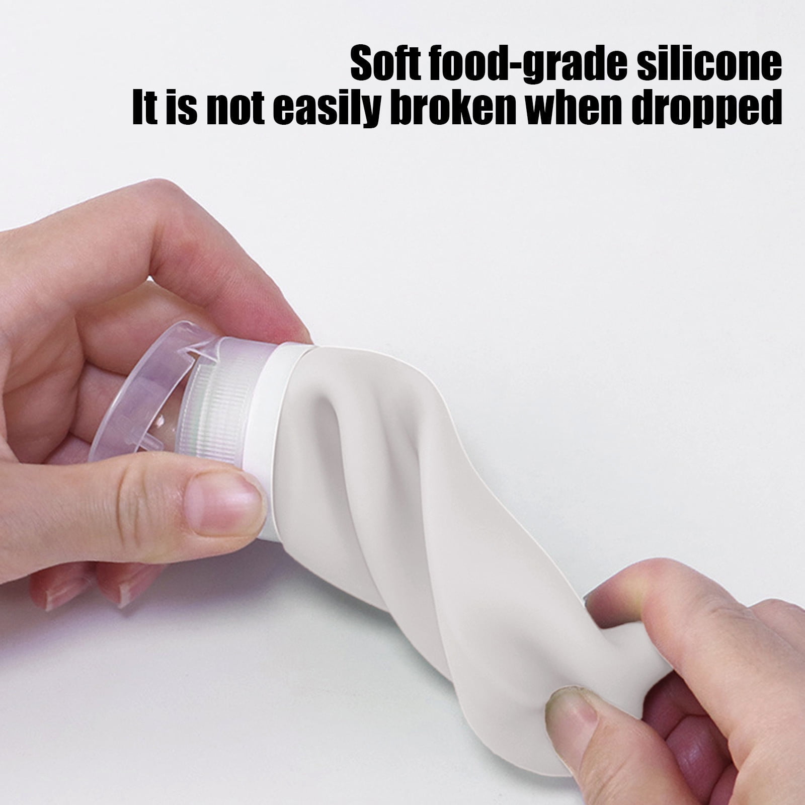 RXIRUCGD Compact Silicone Travel Bottle with Flip-Top Cap - Portable ...