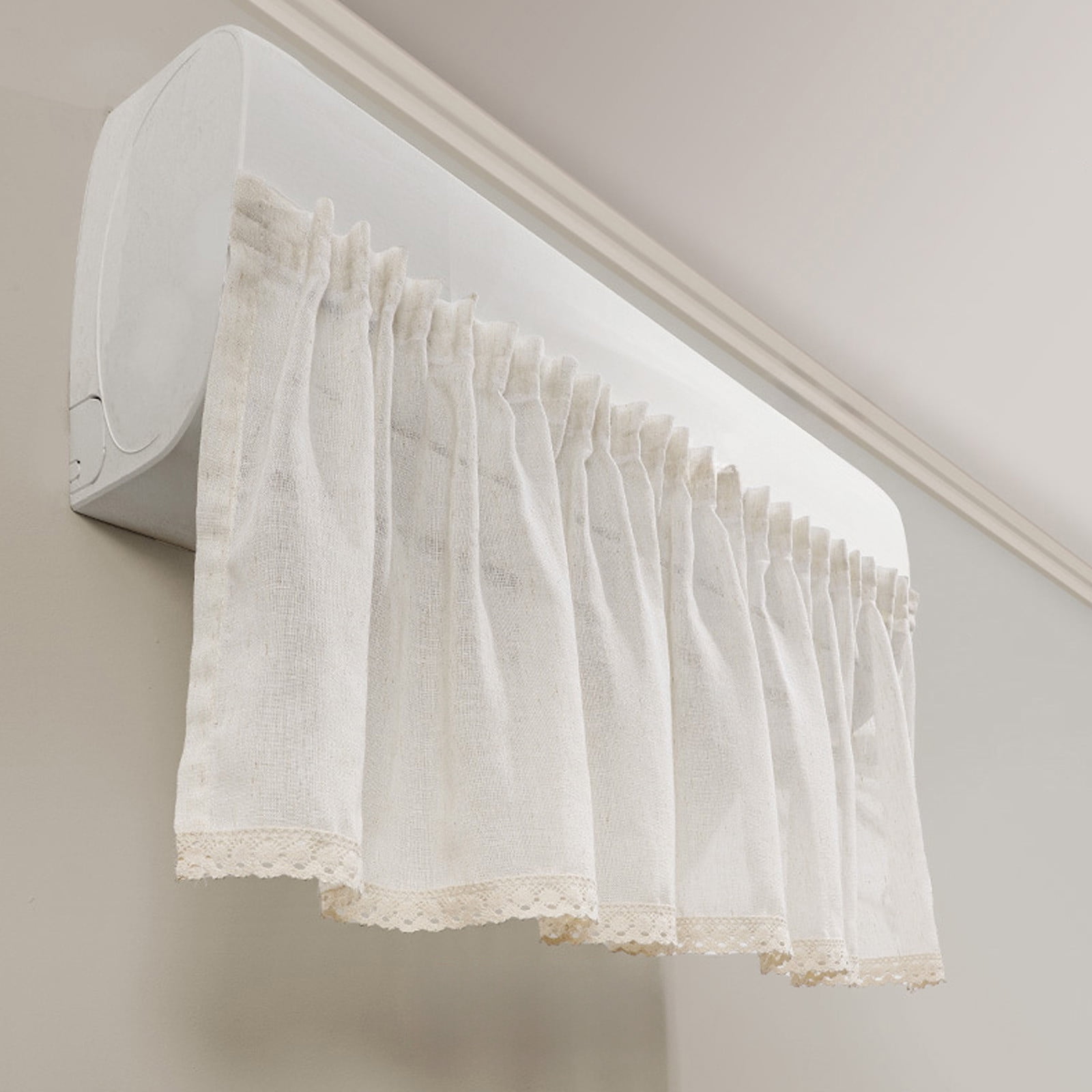 RXIRUCGD Cotton Linen Air Conditioner Wind Curtain with Wall Mounted ...