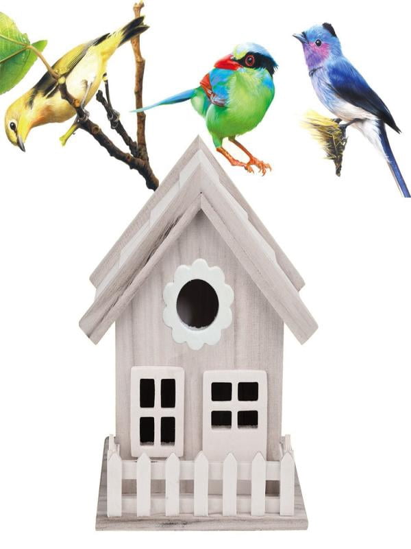 RXIRUCGD Creative Mounted Wooden Bird Sanctuary - Cozy Bird Habitat ...