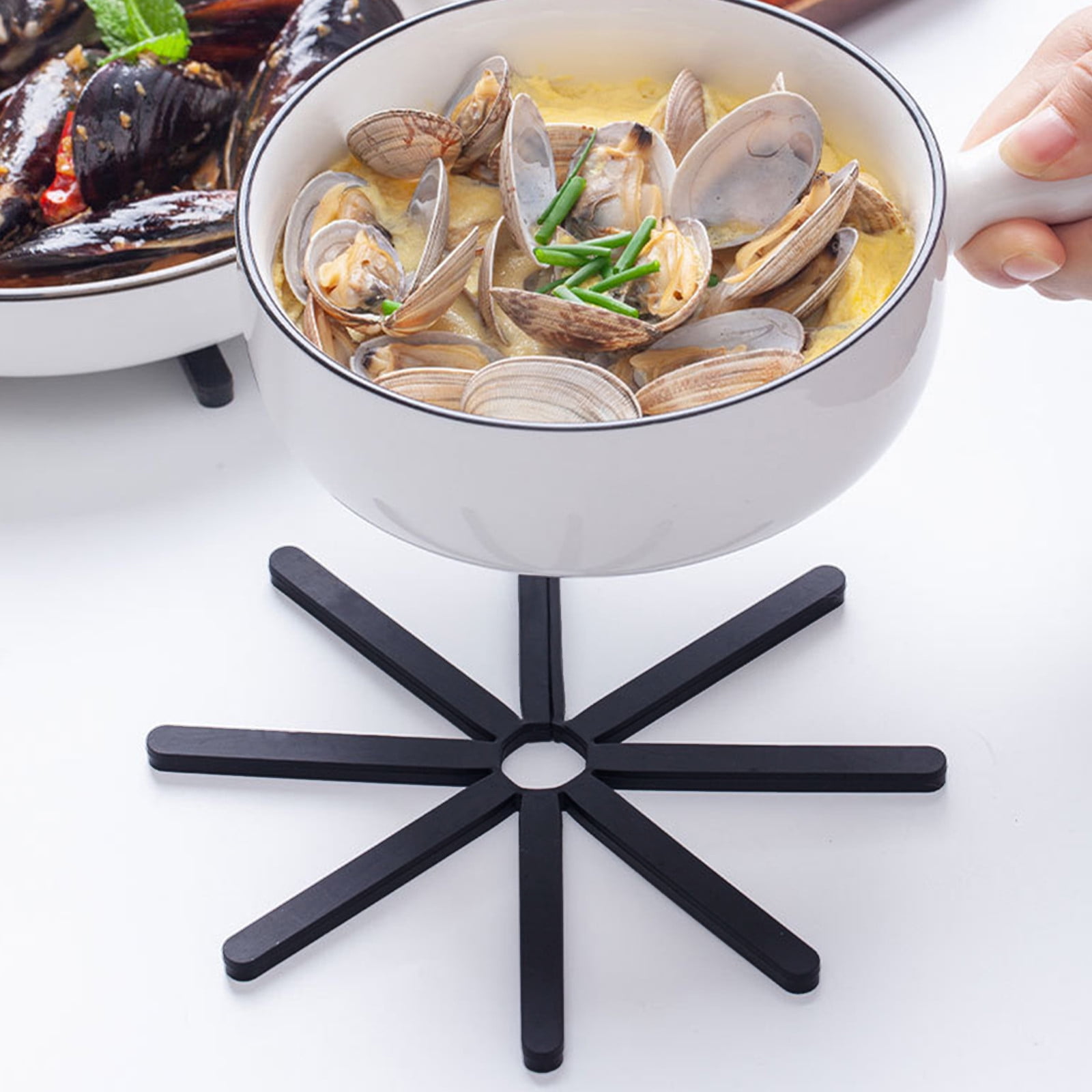 RXIRUCGD Cup Mat Table Mat, 2PC Brief Folding Cup Cushion Solid Rubber ...