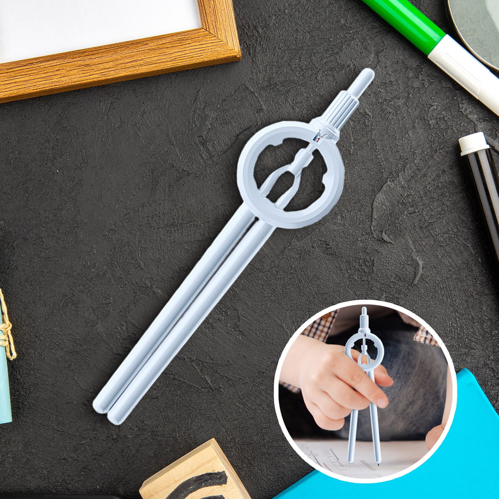 RXIRUCGD Digital Display Press Compasses Math Geometry Compass Tool ...