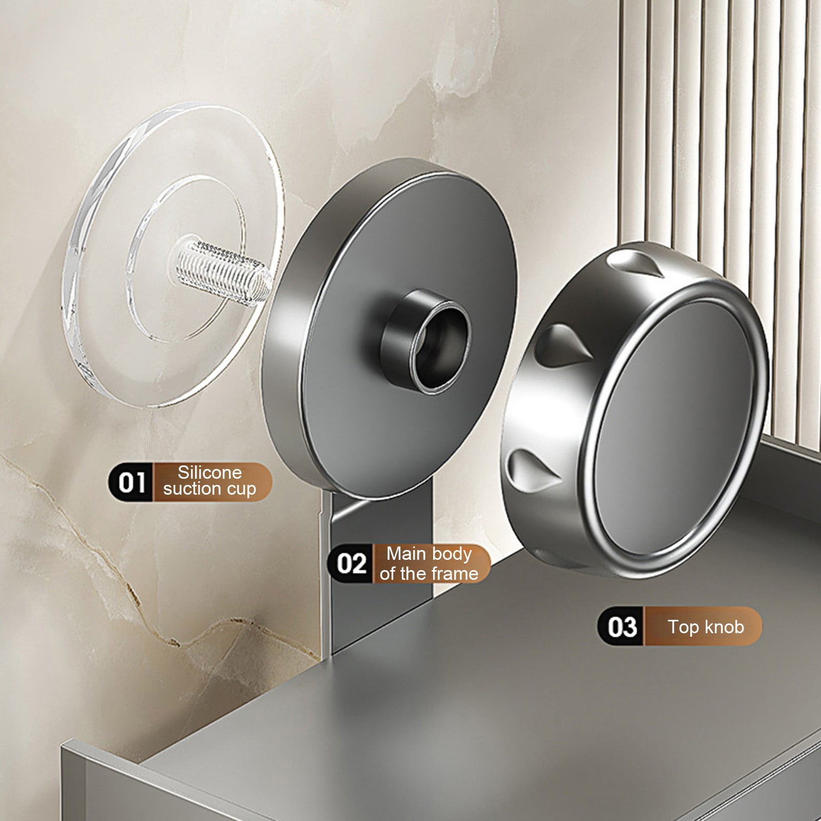 RXIRUCGD Double Layer Suction Cup Paper Rack with Strong Adhesion ...