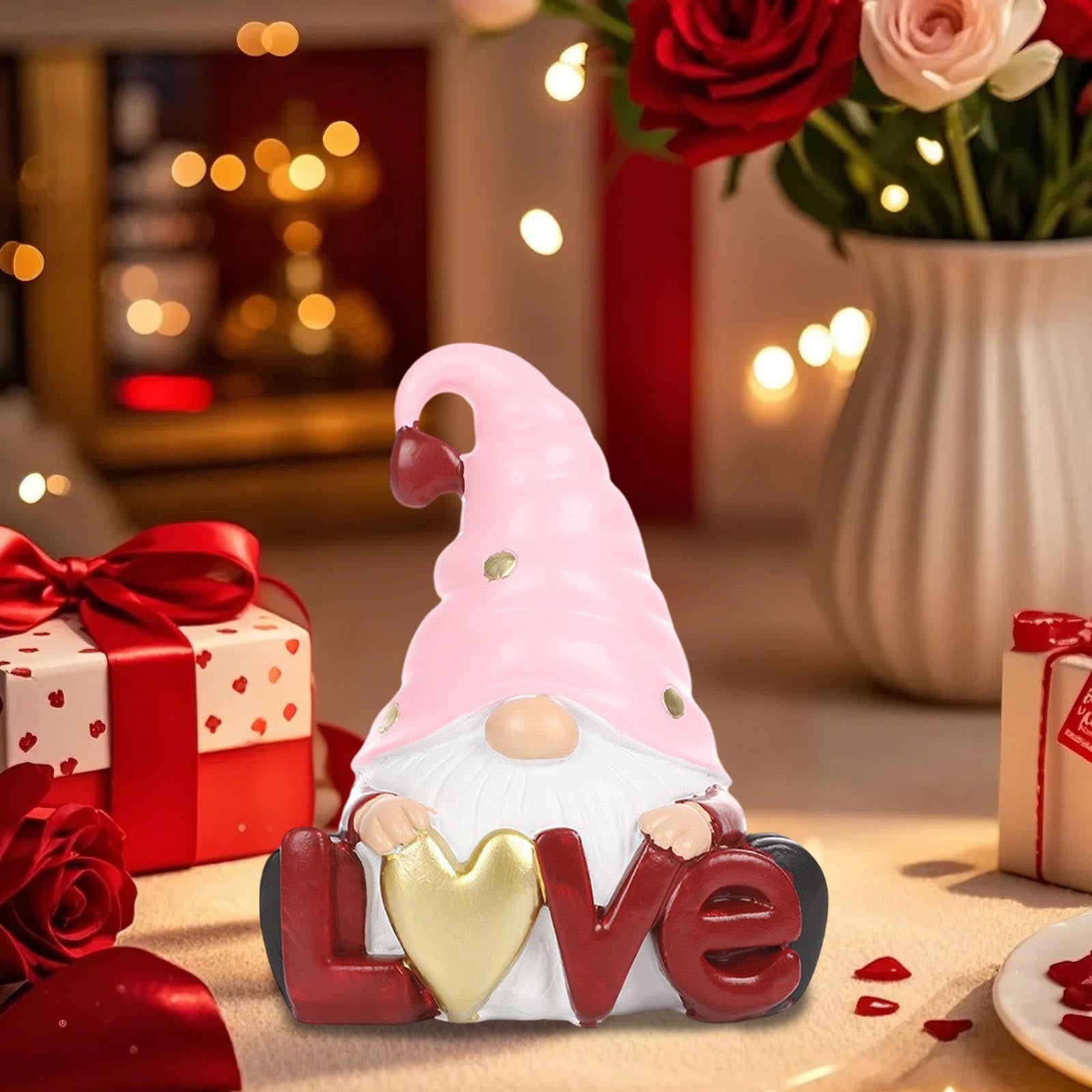 RXIRUCGD Dwarf Resin Figurine Valentine's Day Gift with Charming Design ...