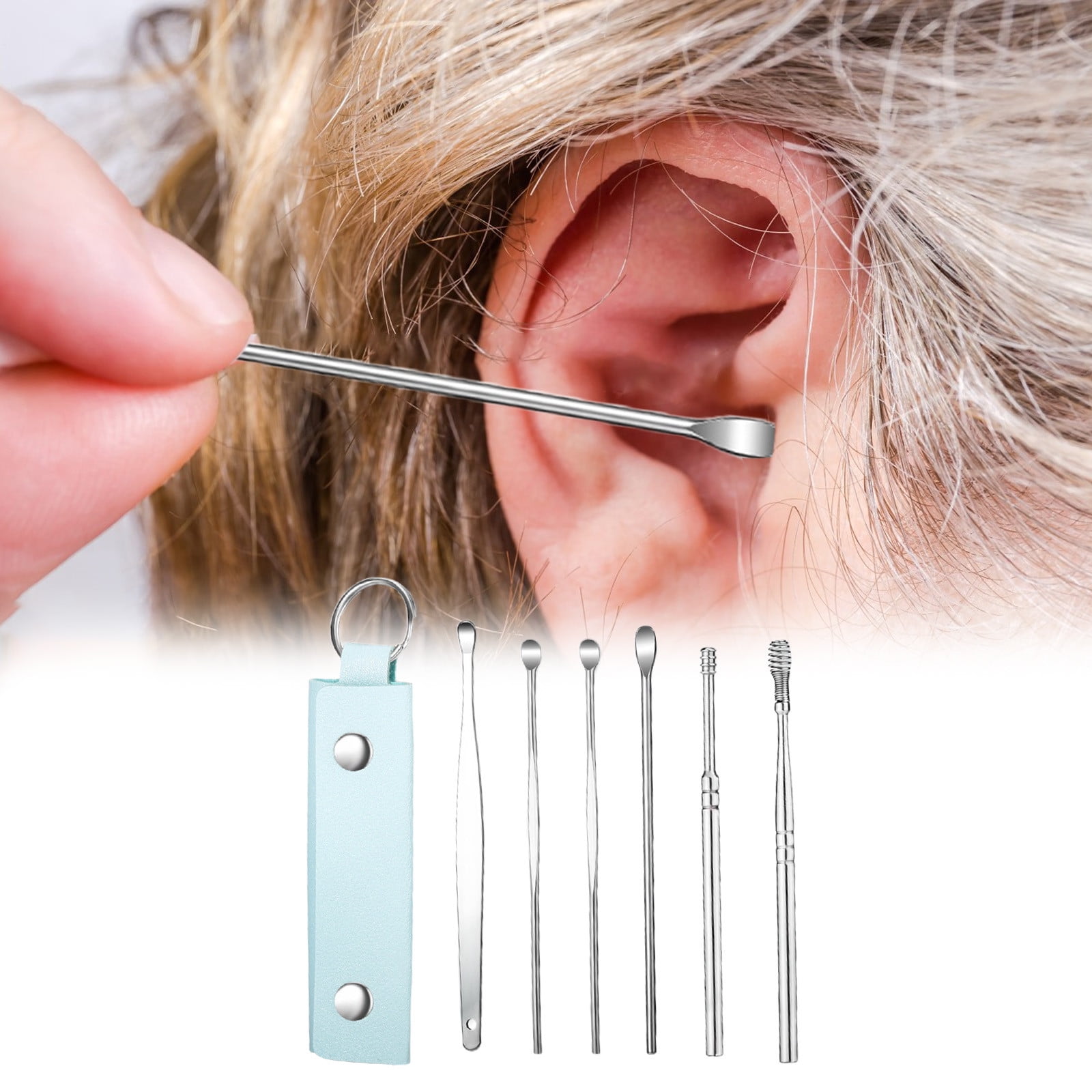 RXIRUCGD Ear Pick Set Earwax Removal Kit, Stainless Steel Ear Pick Set ...