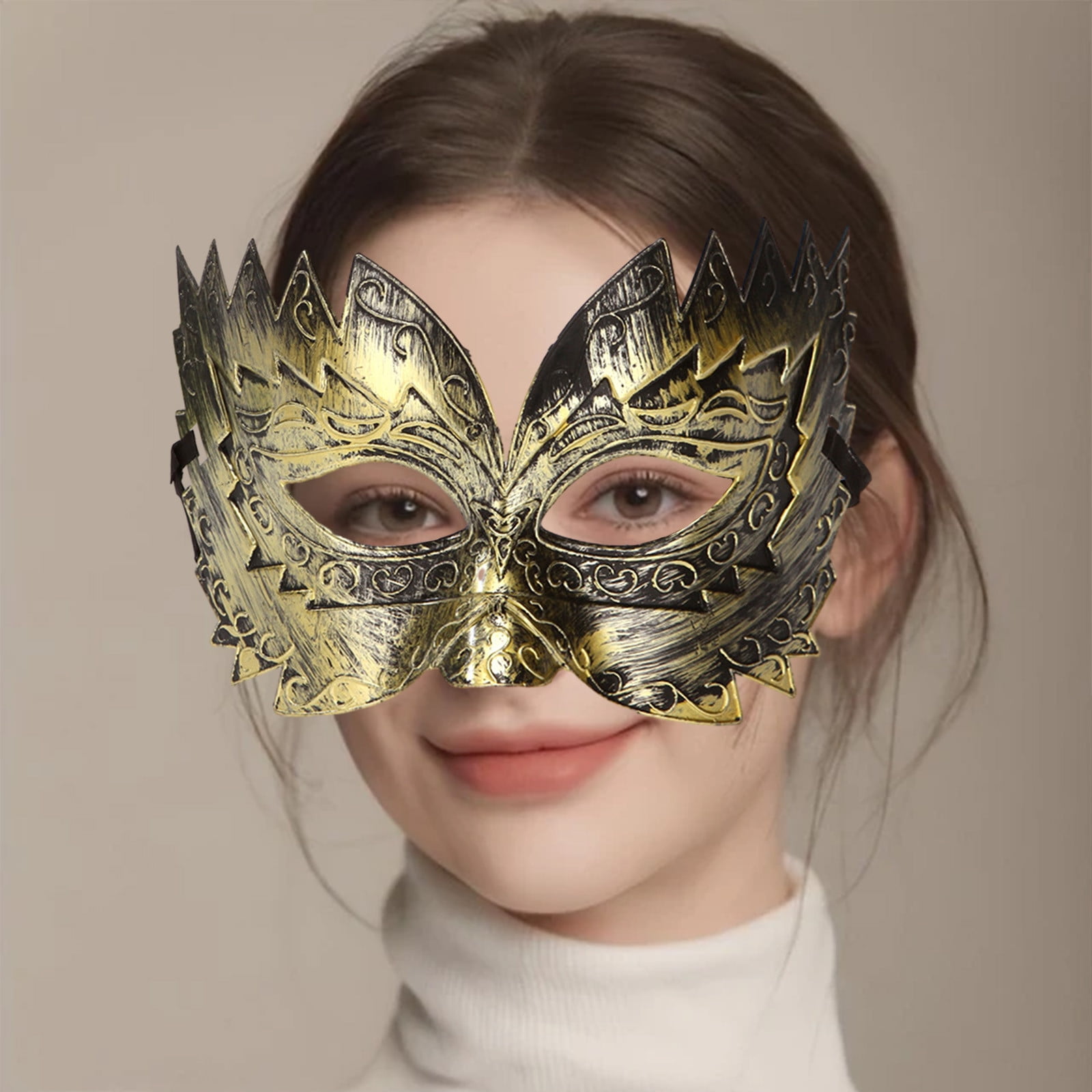 RXIRUCGD Fack Cover, Vintage Masquerade Mask For Men Gold Roman Soldier ...