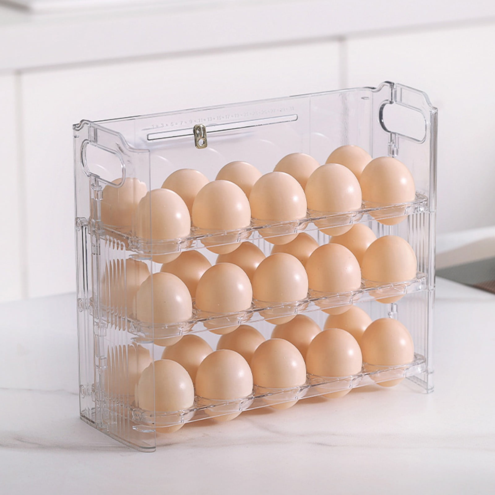RXIRUCGD Foldable Eggs Organizer Refrigerator Side Door Multi-Layer ...
