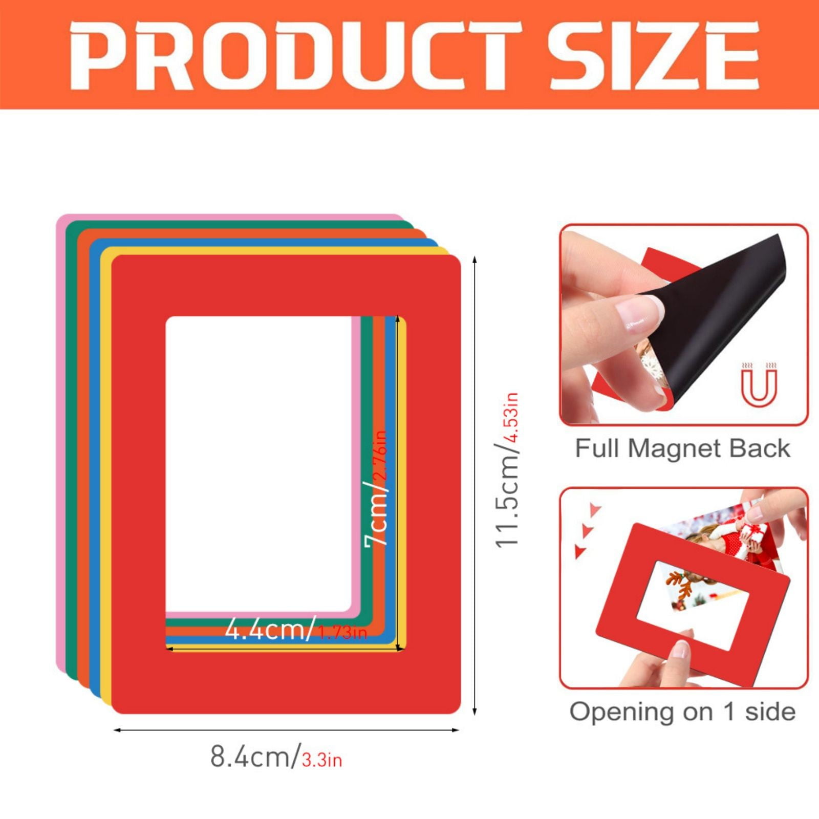 RXIRUCGD Fridge Magnetic Frame Photo Picture Frames, Magnetic Picture ...