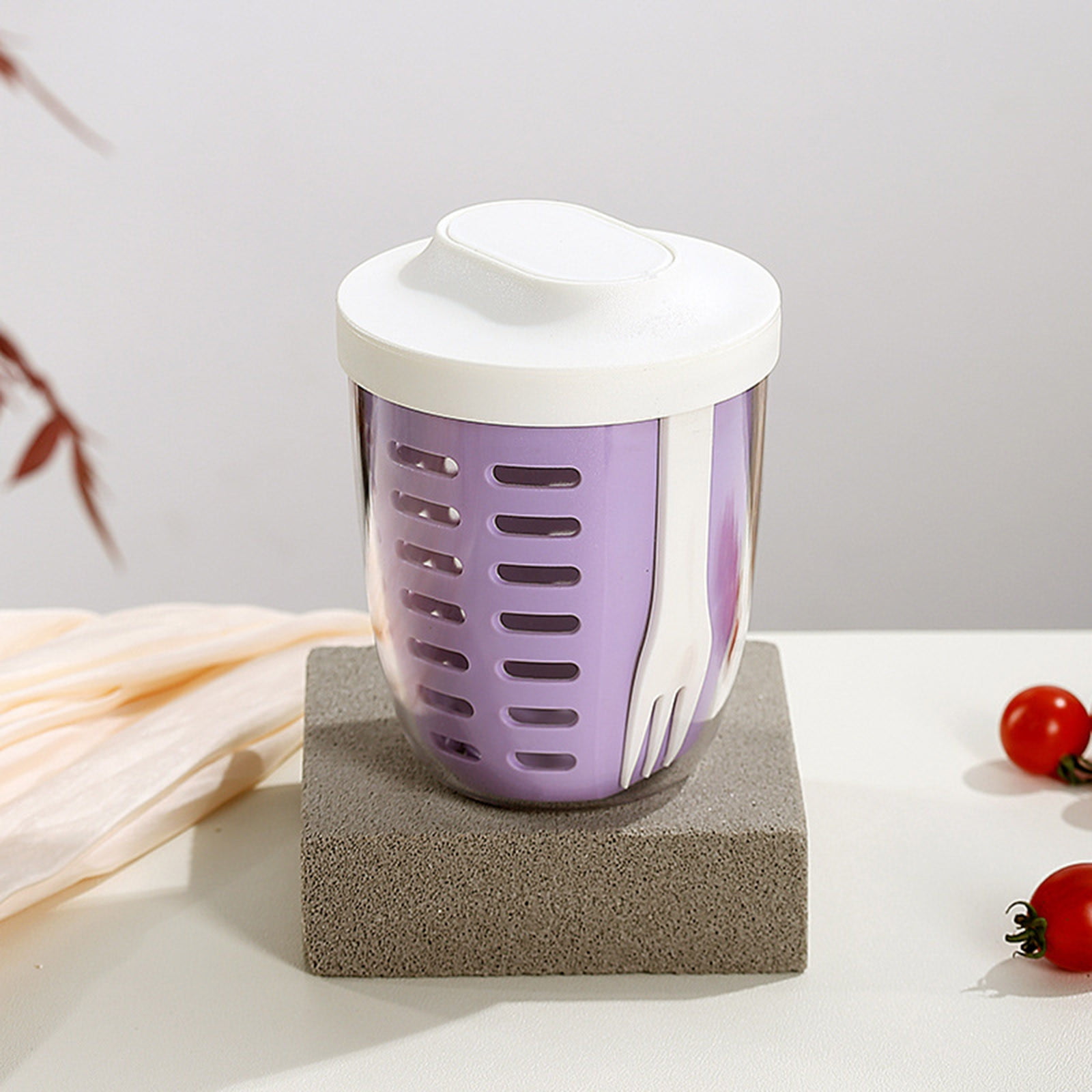 RXIRUCGD Fruit Salad Storage Cup Fruit Containers, Leachable Fruit Cup ...