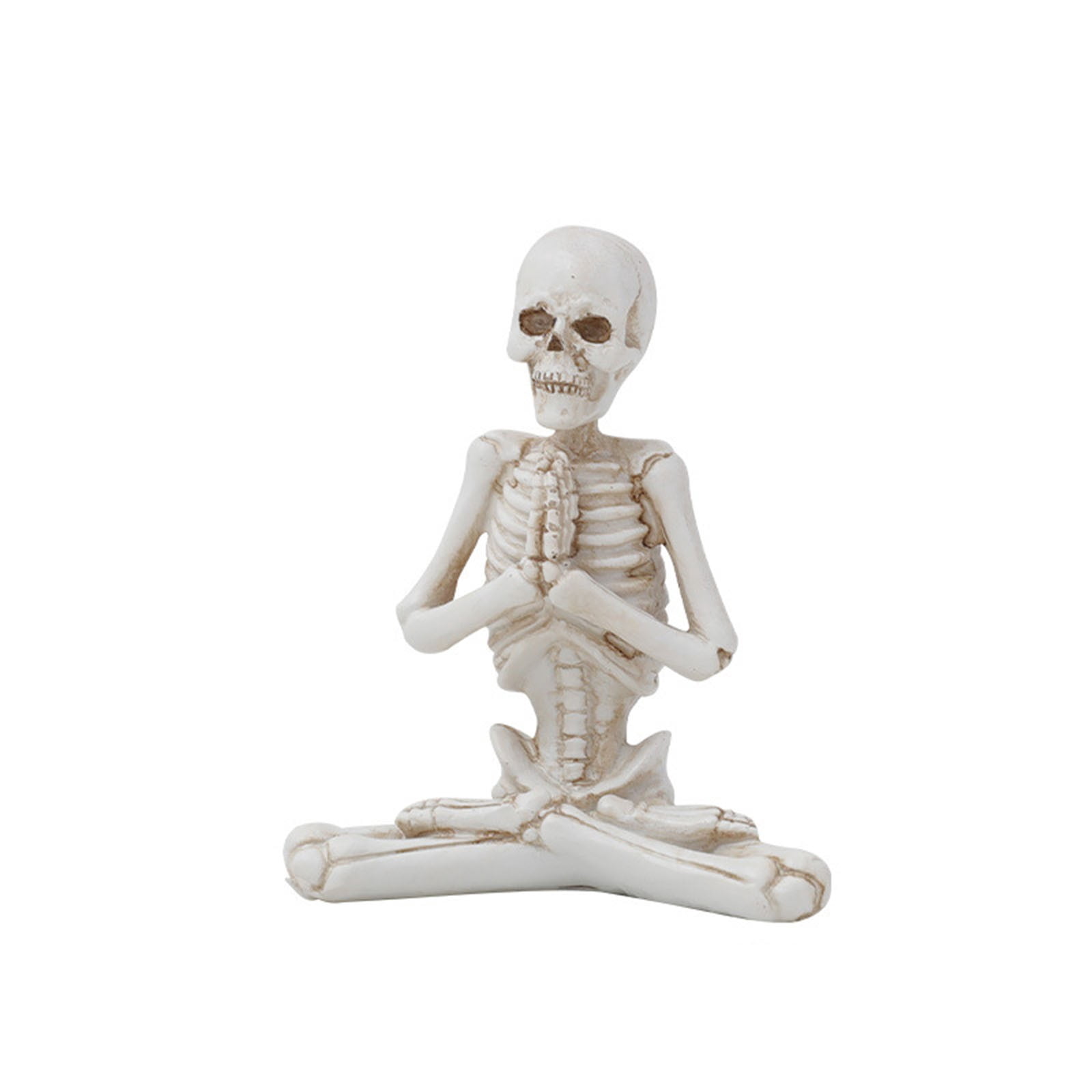 RXIRUCGD Halloween Yoga Skeletons Statue Resin Gothic Body Bones Model ...
