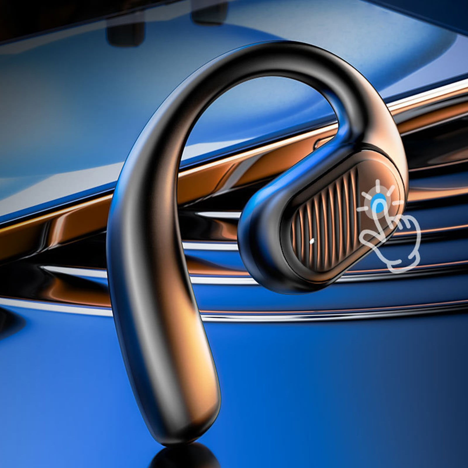 RXIRUCGD Headsets, Bluetooth 5.4 Wireless Headphones Single Ear Hanging ...