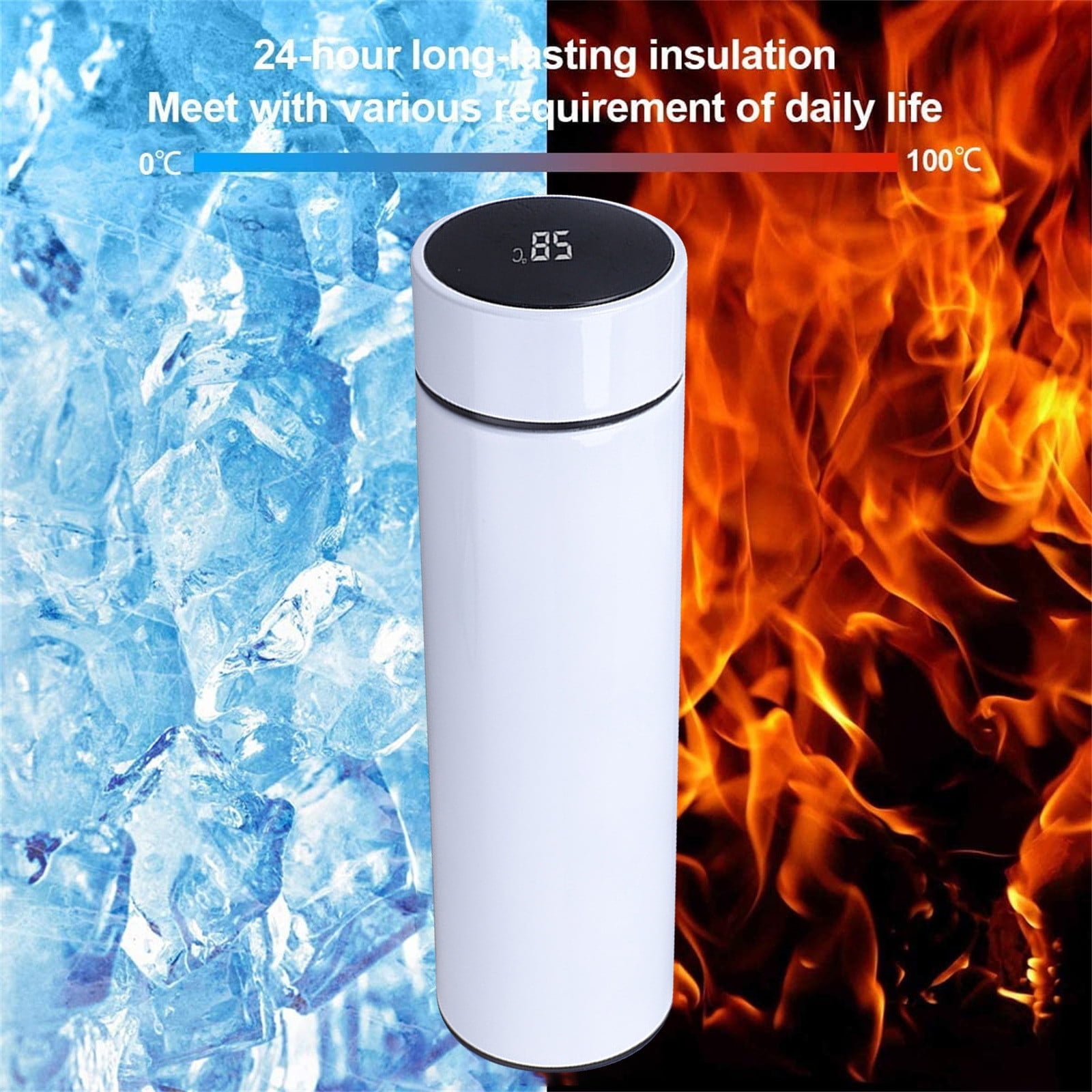 RXIRUCGD Insulated Water Bottle Thermal Cup, Vacuum Cup With Smart ...