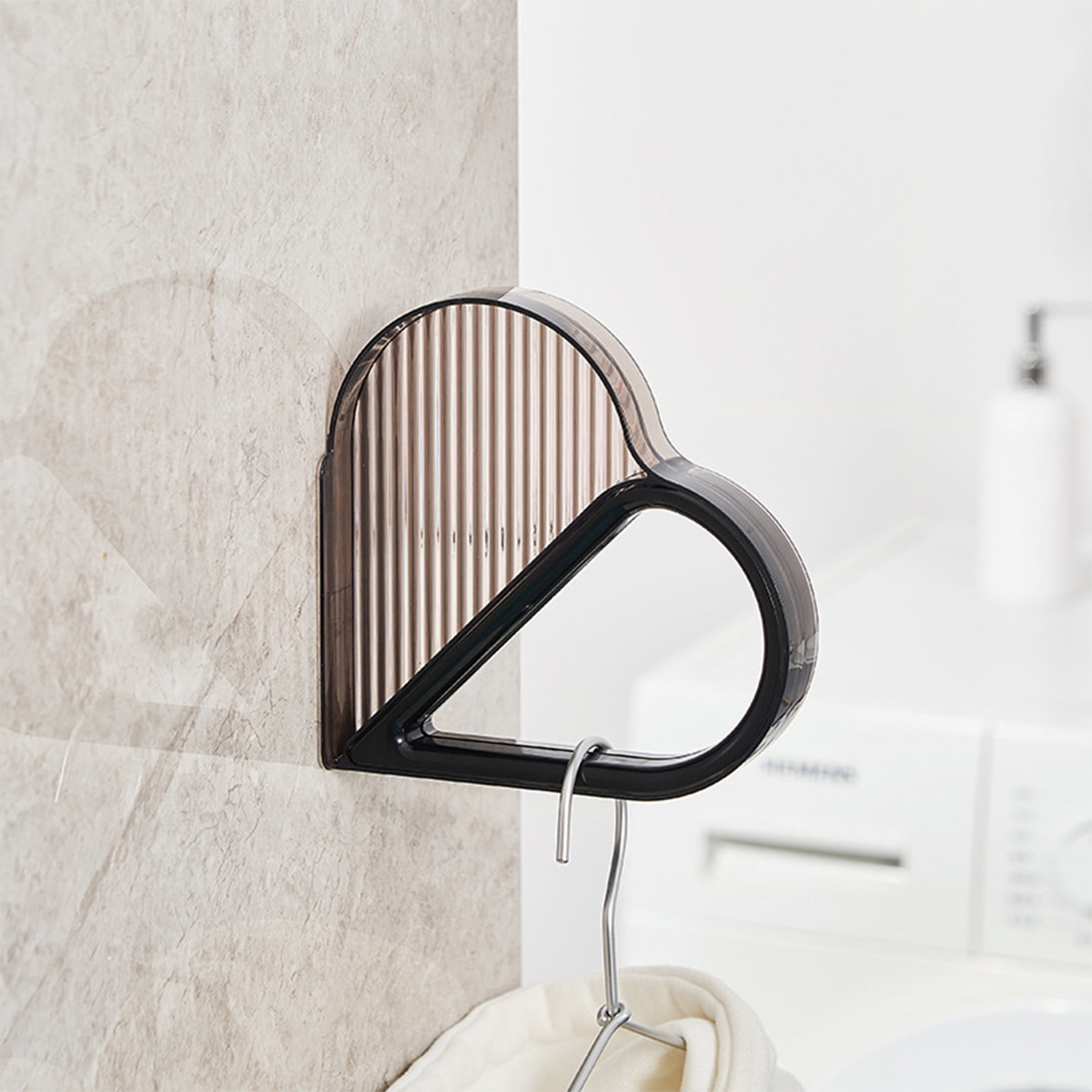 RXIRUCGD Love Hanger Storage Rack Bathroom Rack Need Not Punch Clothes ...