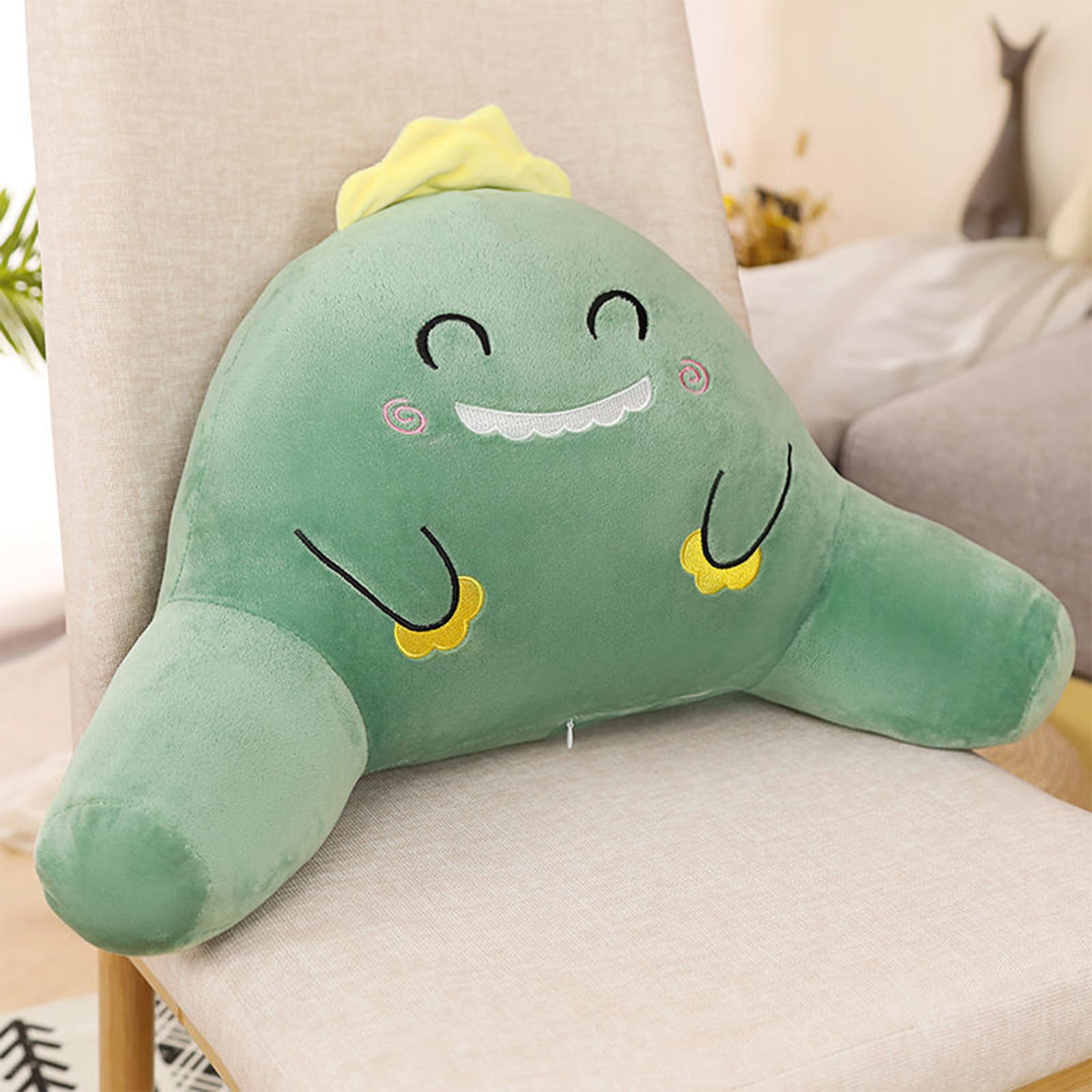RXIRUCGD Lovely Plush Lumbar Pillows Waist Rest Cushion Bedrest Reading ...