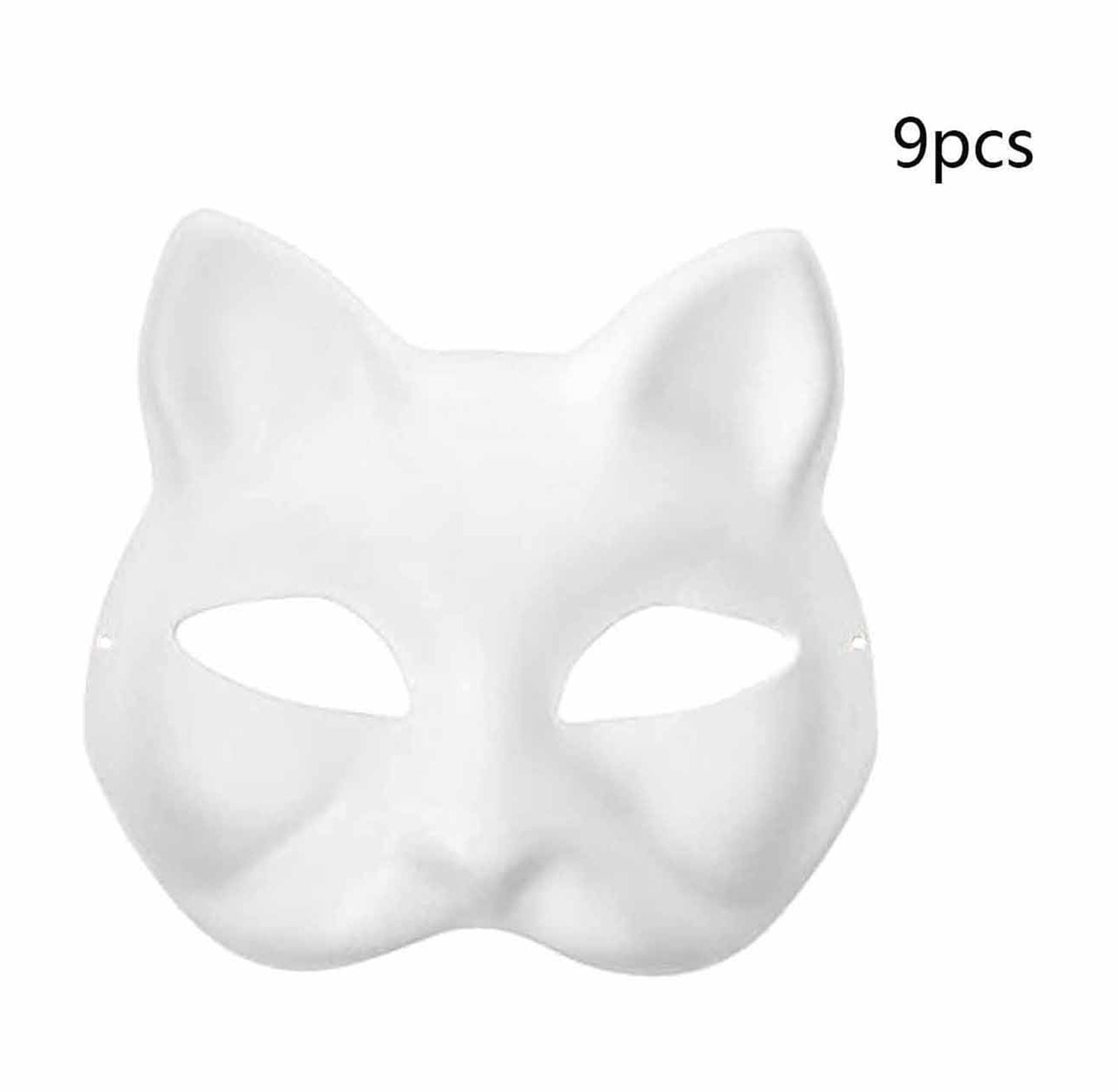 RXIRUCGD Mask DIY Painted Blank Mask White Paper Mask Half Blank Role ...
