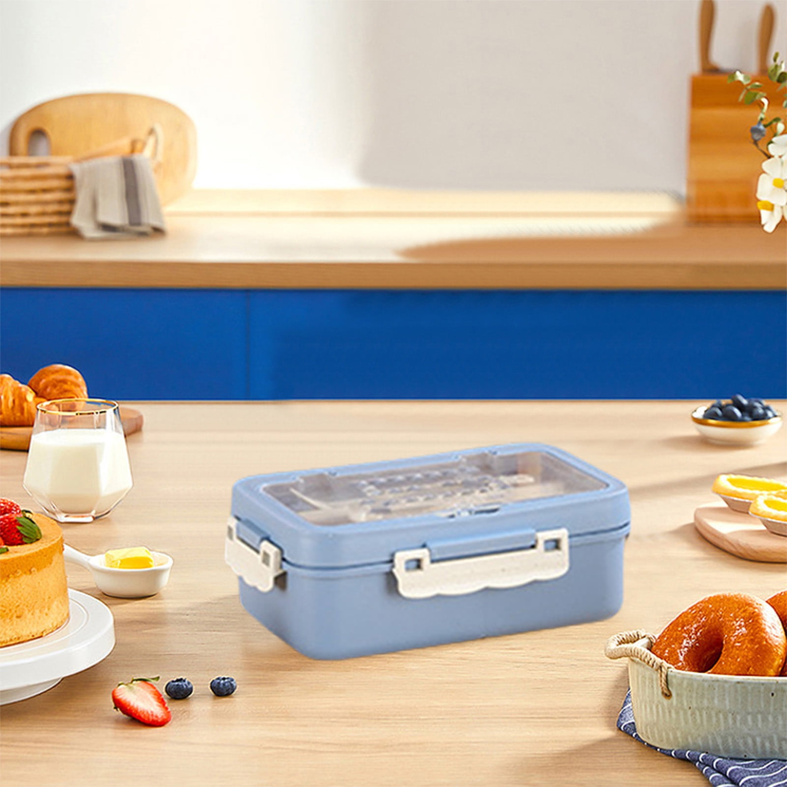 RXIRUCGD Multi-Compartment Insulated Lunch Box Set with Utensils - Leak ...