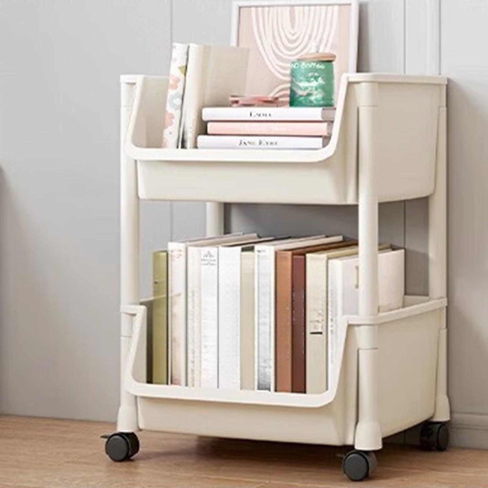 RXIRUCGD Multi-Tier Rolling Storage Organizer - ABS Plastic Mobile ...