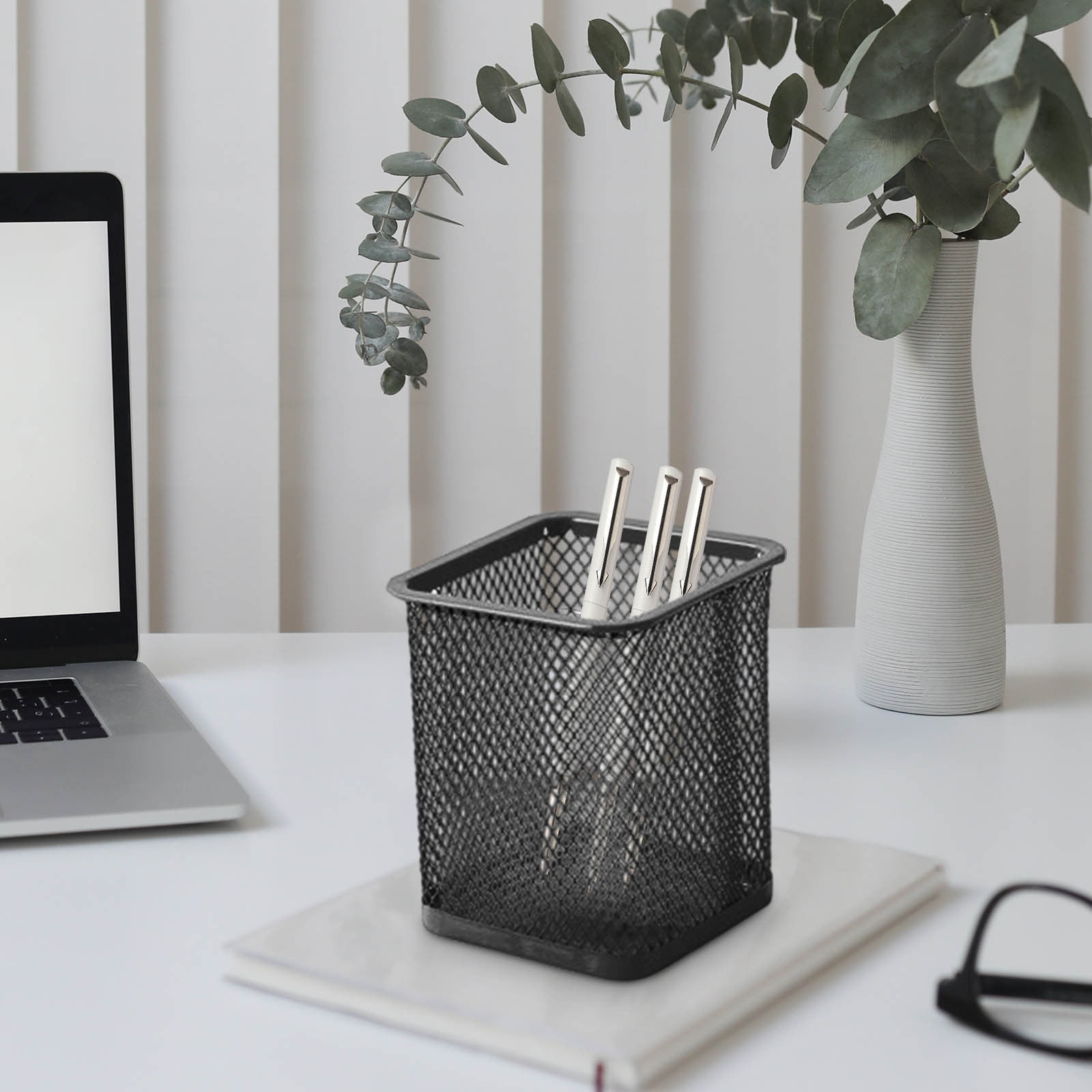 RXIRUCGD Multifunction Square Mesh Pen Pot Multicolor Pen Holder Desk ...