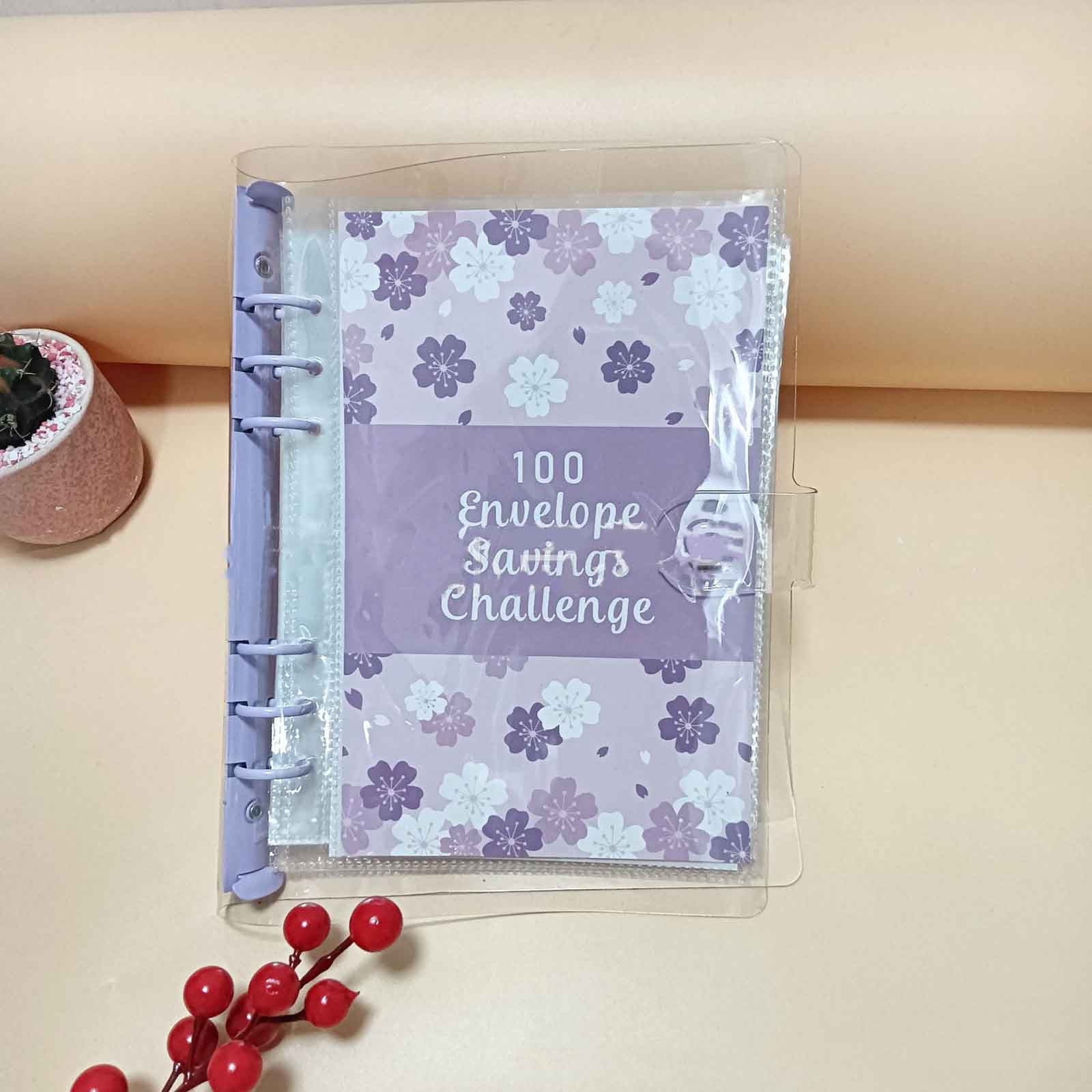 RXIRUCGD NoteBook, 100 Envelope Challenge Binder,Purple - Walmart.com