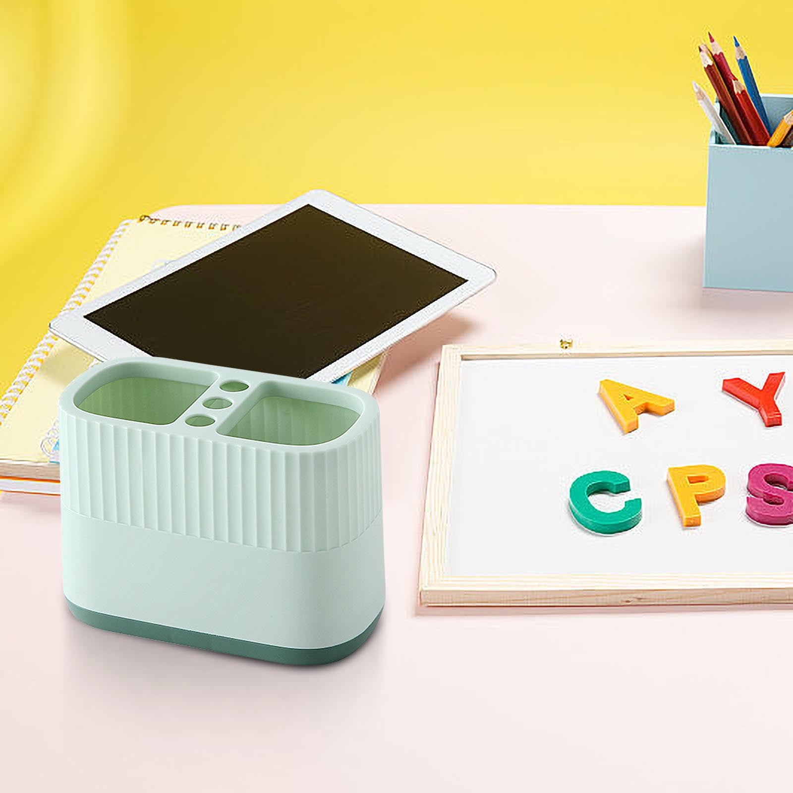 RXIRUCGD Pen Holder, Bicolor Splicing Pen Pencil Holder for Desk ...