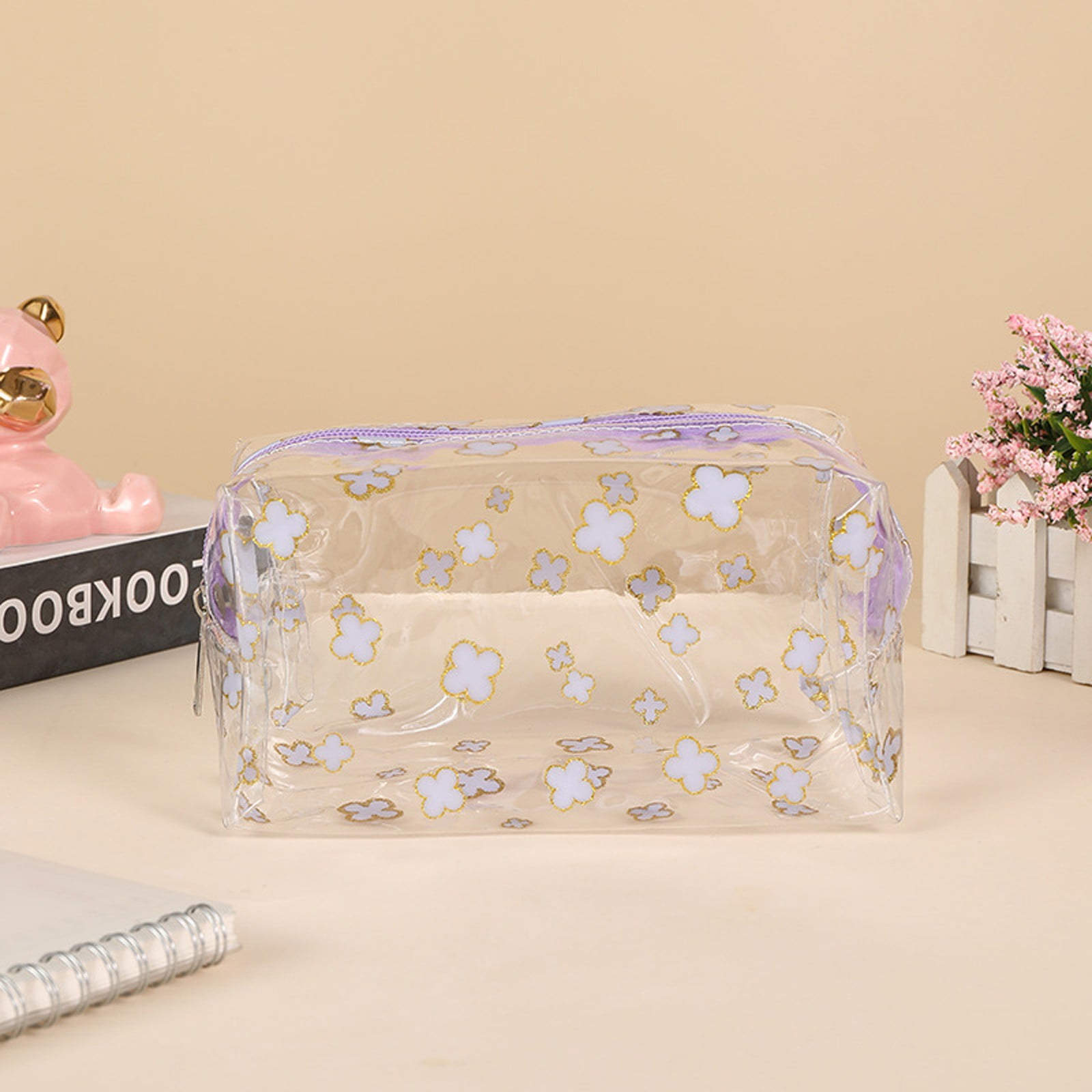 RXIRUCGD Pencil Bag, Transparent Pencil Case Ins Cute High Face Heart ...
