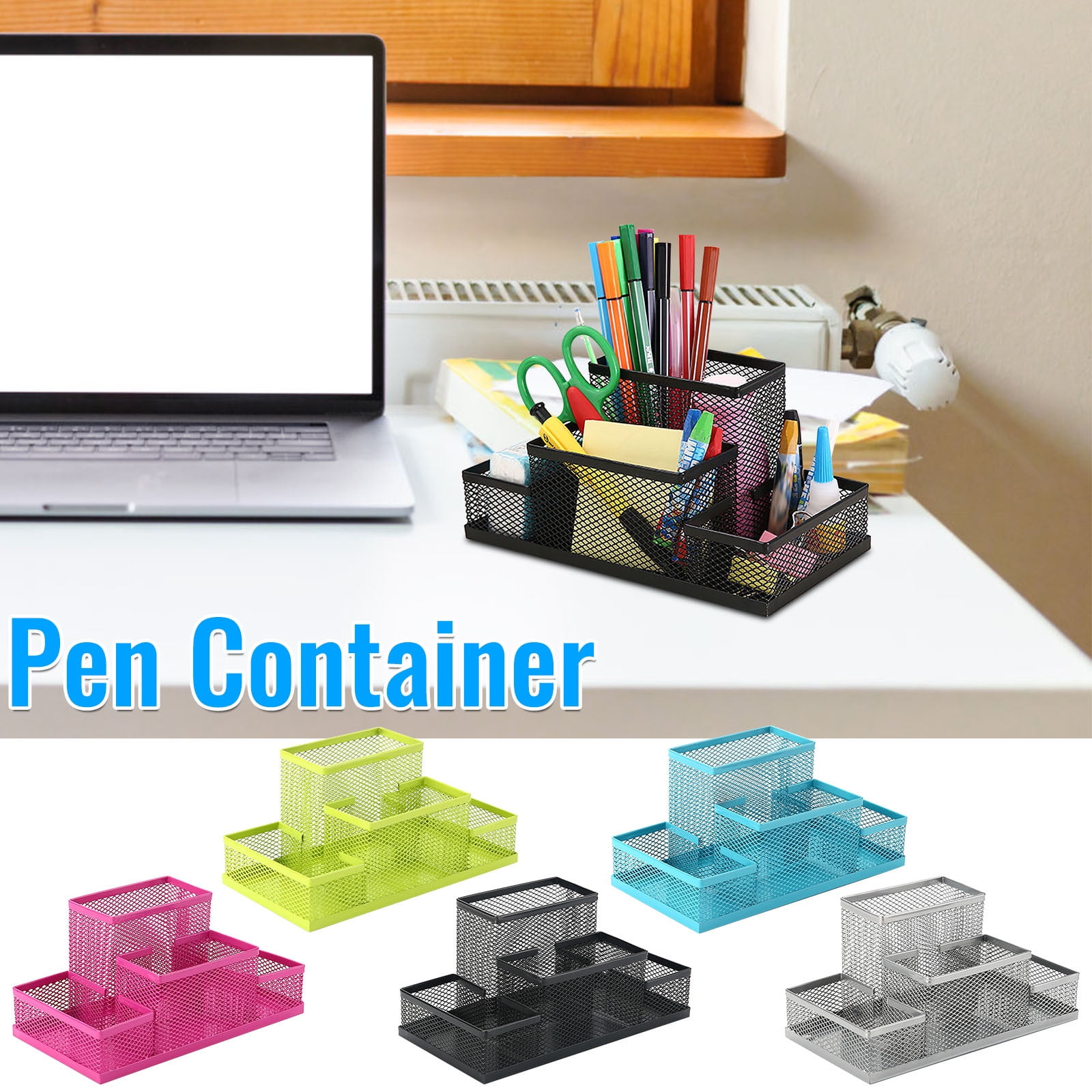 RXIRUCGD Pencil Holders, Desktop Office Supplies Multifunctional Pen ...