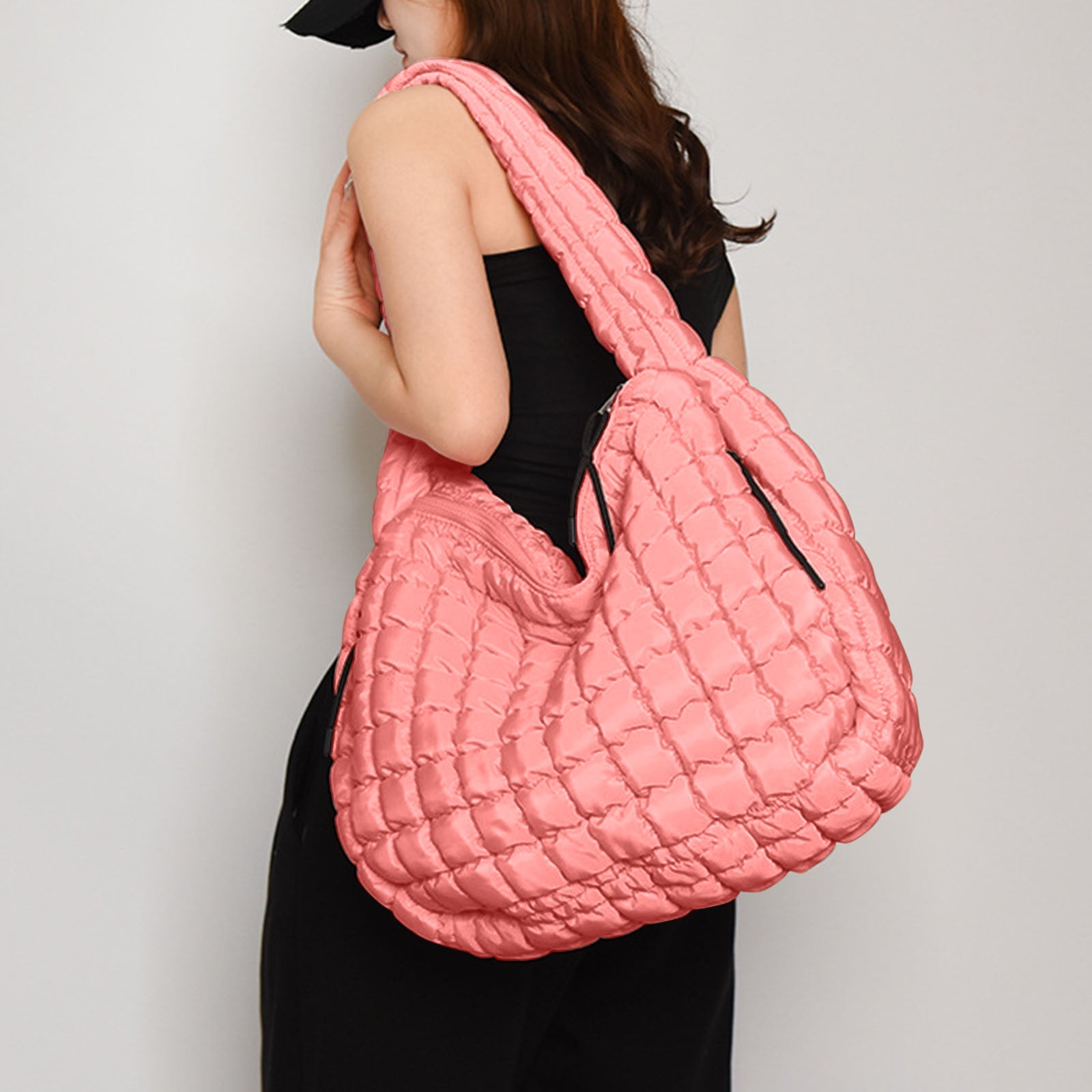 RXIRUCGD Puffer Tote Bag for Women Large Quilted Shoulder Bag Quilted ...