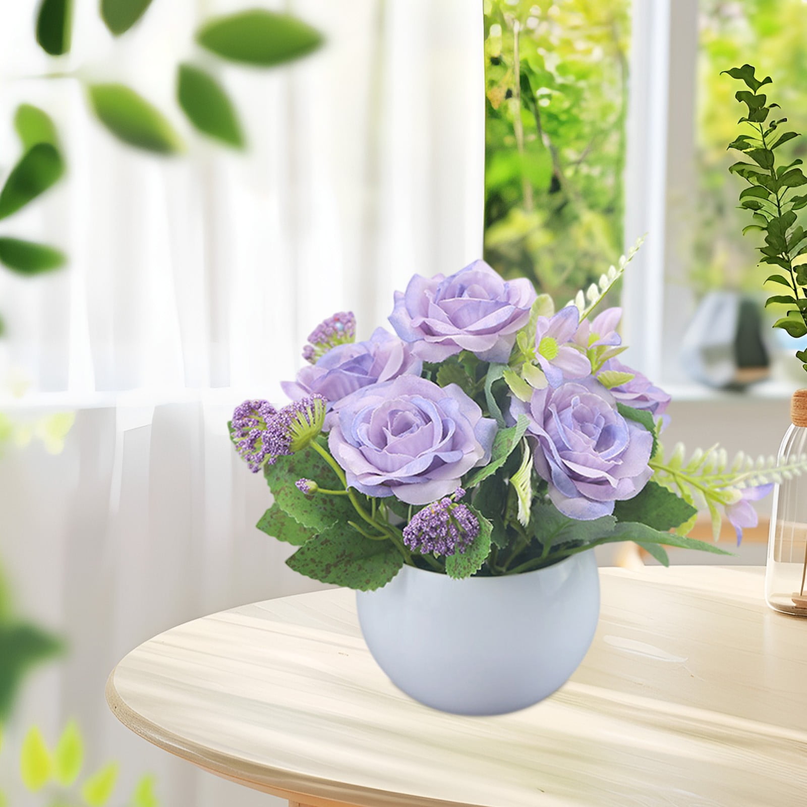 RXIRUCGD Realistic Artificial Potted Plant with Shapeable Stems ...