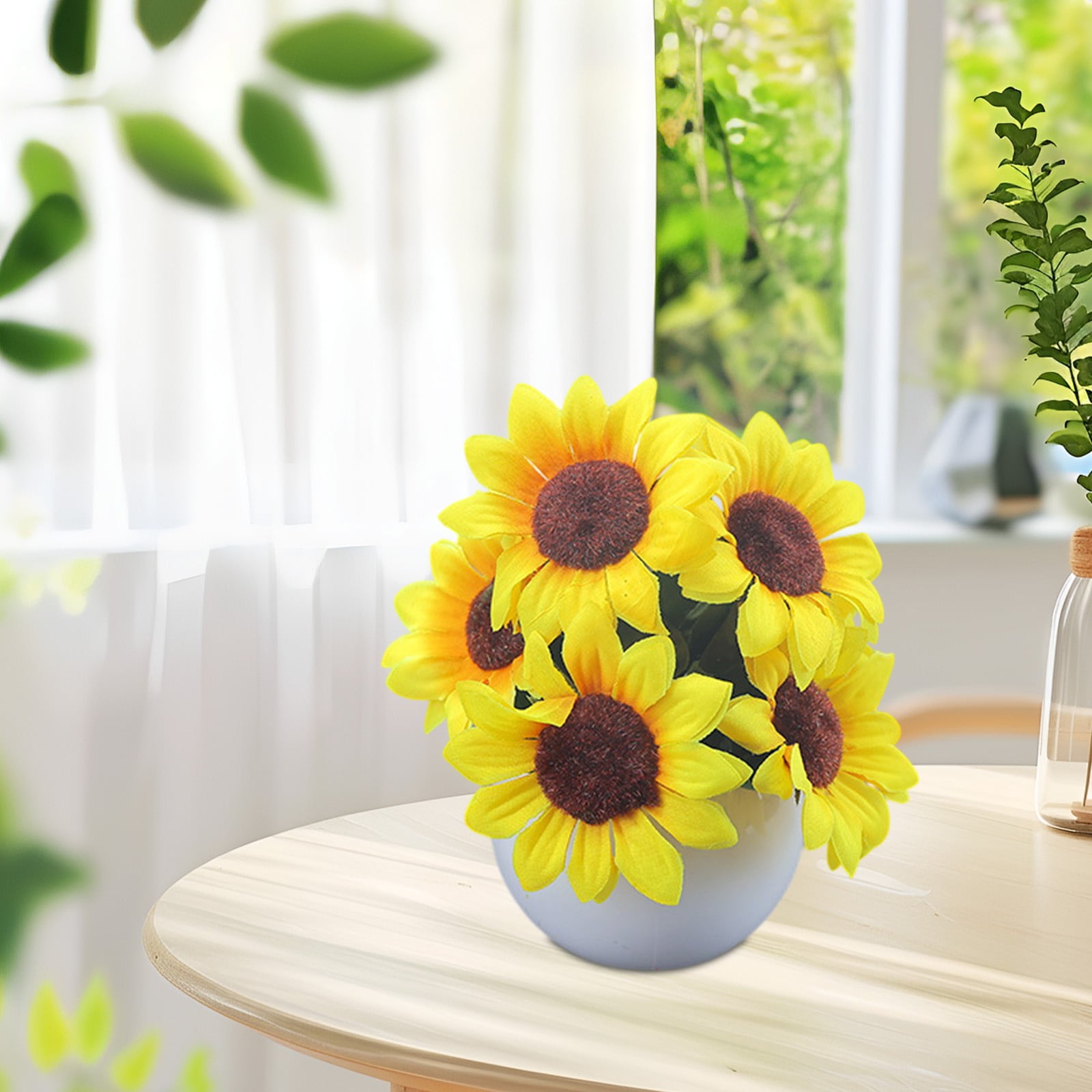 RXIRUCGD Realistic Artificial Potted Plant with Shapeable Stems ...