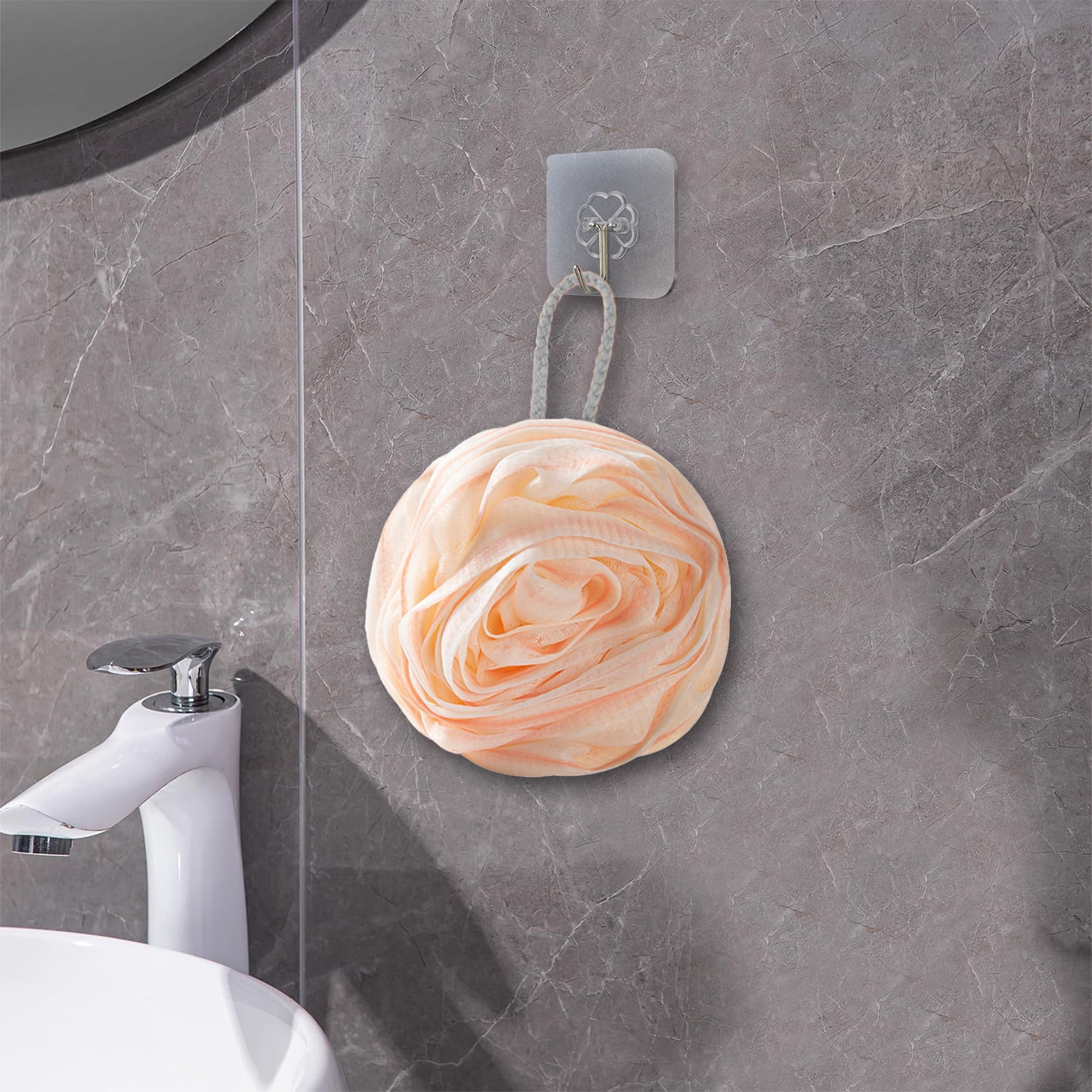 RXIRUCGD Rose Design Bath Ball with Hanging Rope - Large Super Soft ...