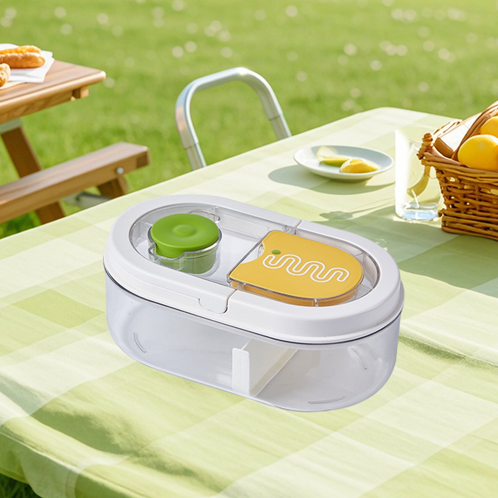 RXIRUCGD Sealed Microwave Safe Bento Box with Compartments - Leak Proof ...