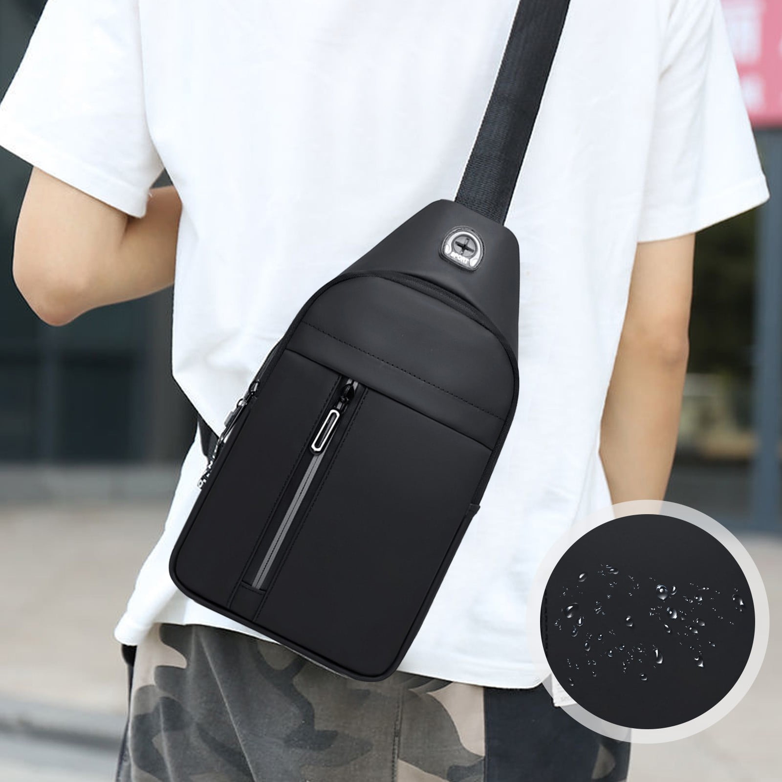 RXIRUCGD Sling Bag, Small Sling Bag Crossbody Chest Shoulder Water T ...