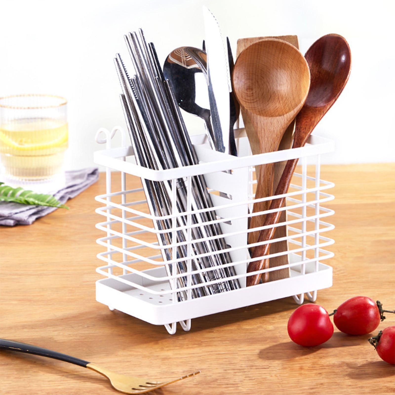 RXIRUCGD Small Wall Mounted Tableware Storage Rack with Ventilated ...