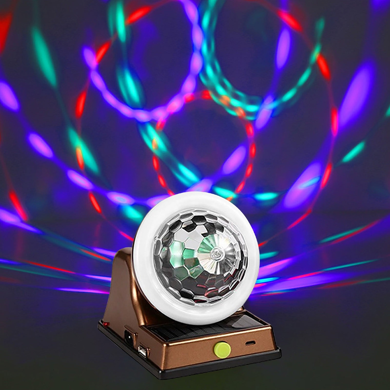 RXIRUCGD Solar Charging Colorful Ball Light Bulb RGB KTV Bar Living ...