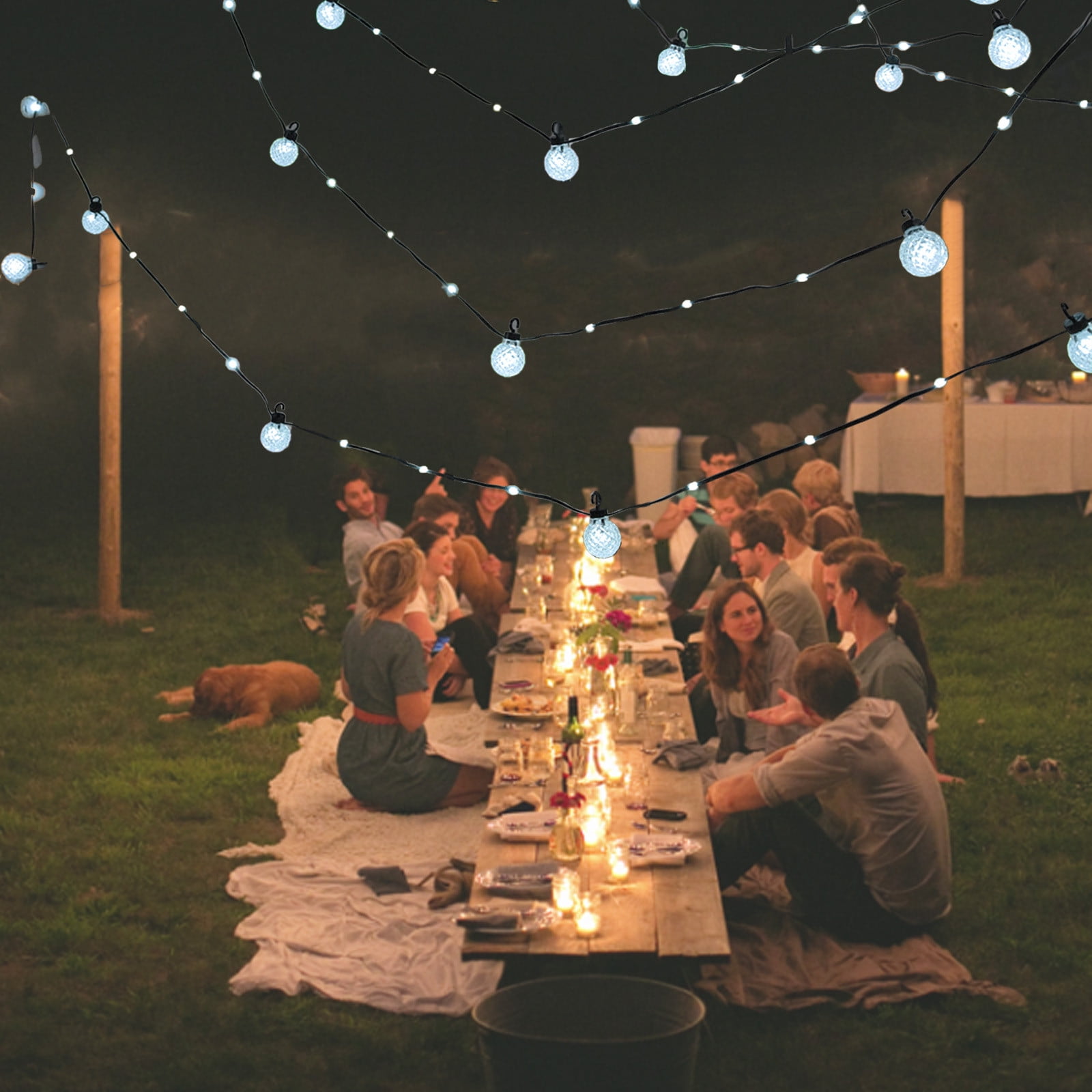 RXIRUCGD Solar String Lights, Waterproof Connectable Shatterproof ...