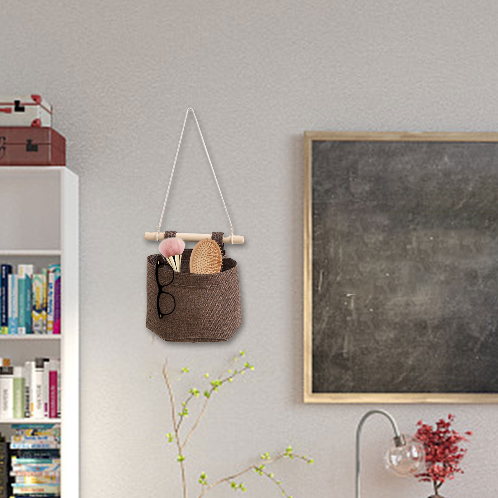 RXIRUCGD Storage Bag, Small Wall Hanging Organizer Bag, Linen Fabric ...
