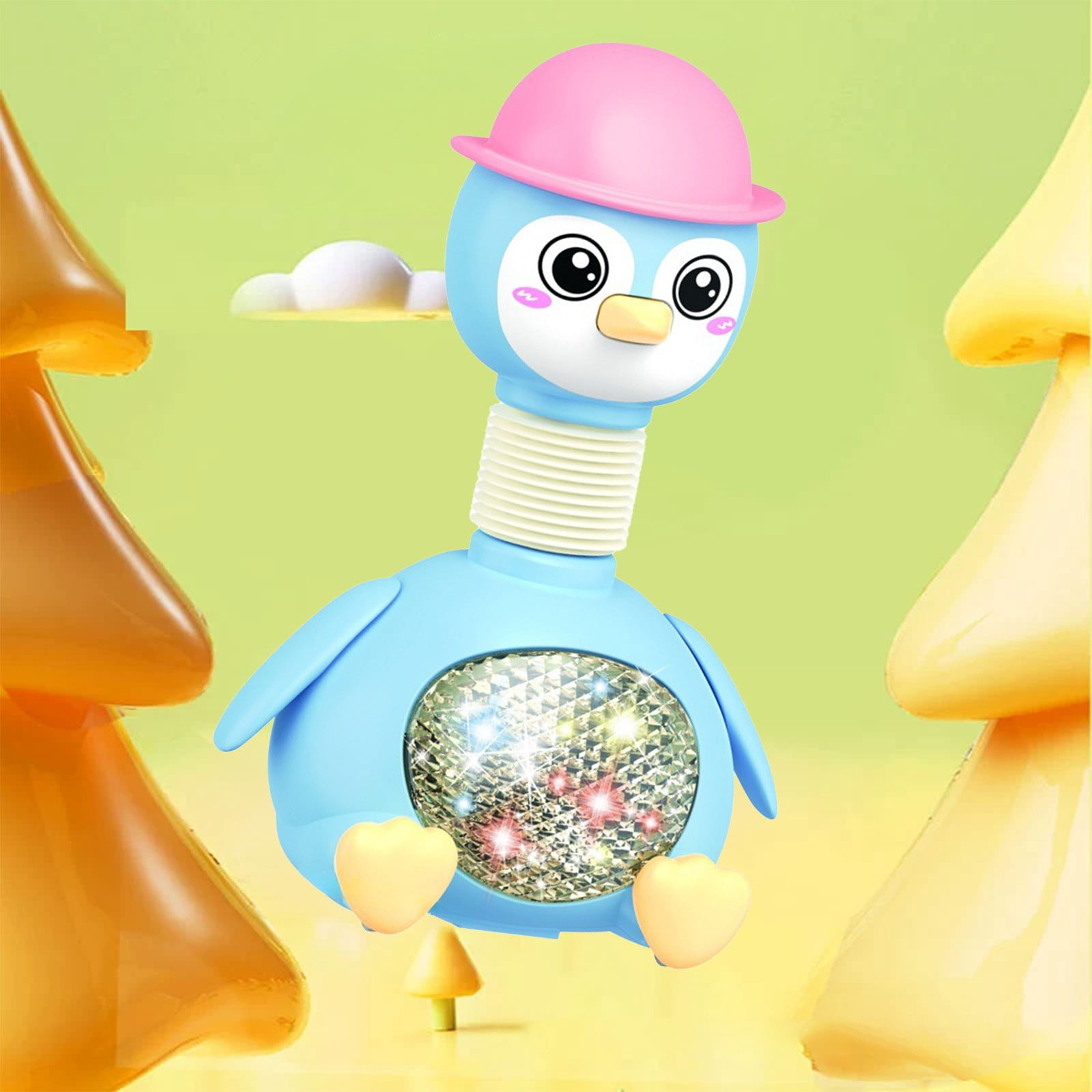 RXIRUCGD Swinging Penguin Toy with Automatic Sliding Motion Lights ...