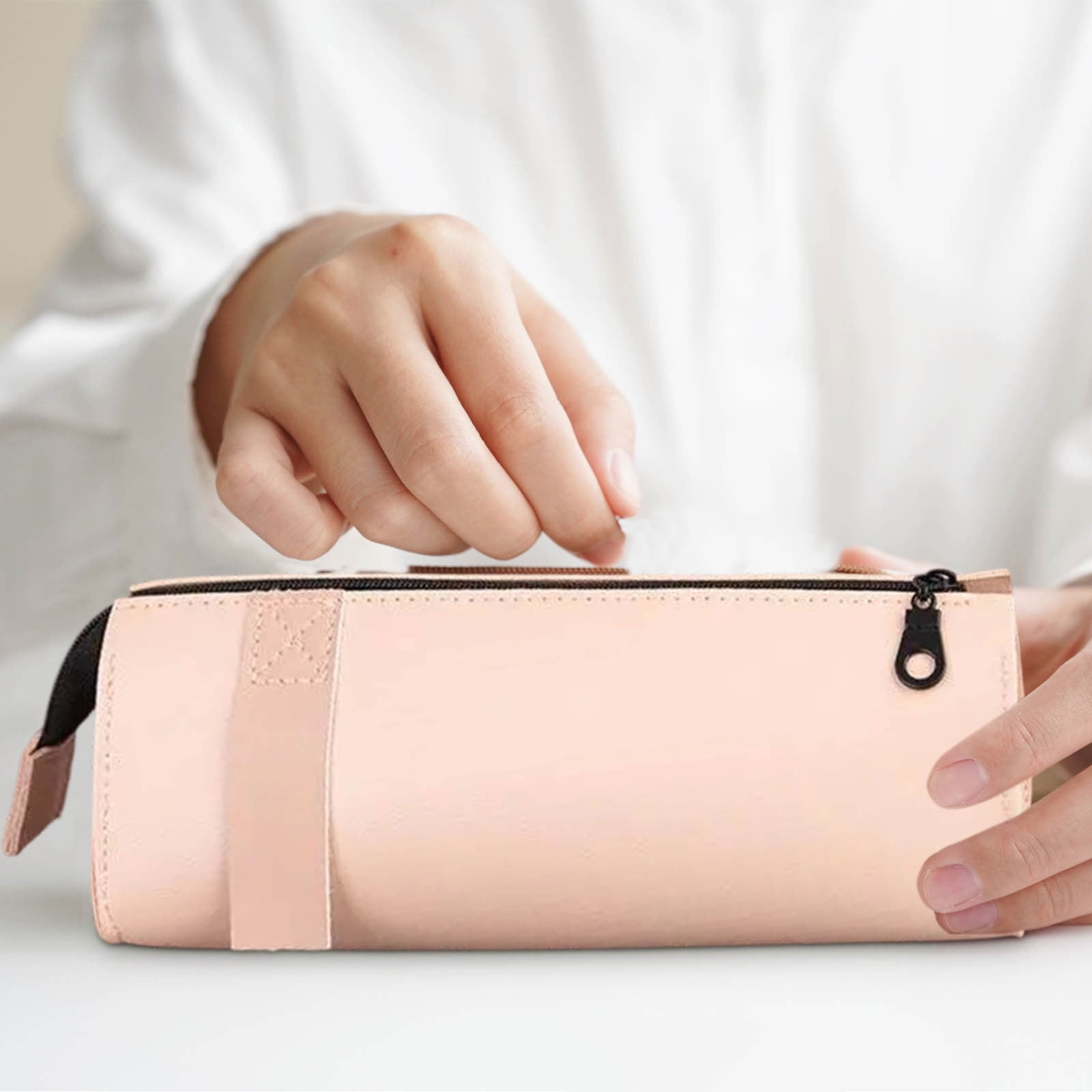 RXIRUCGD Triangle Pencil Case 2025 New PU Leather Pencil Pouch Large ...