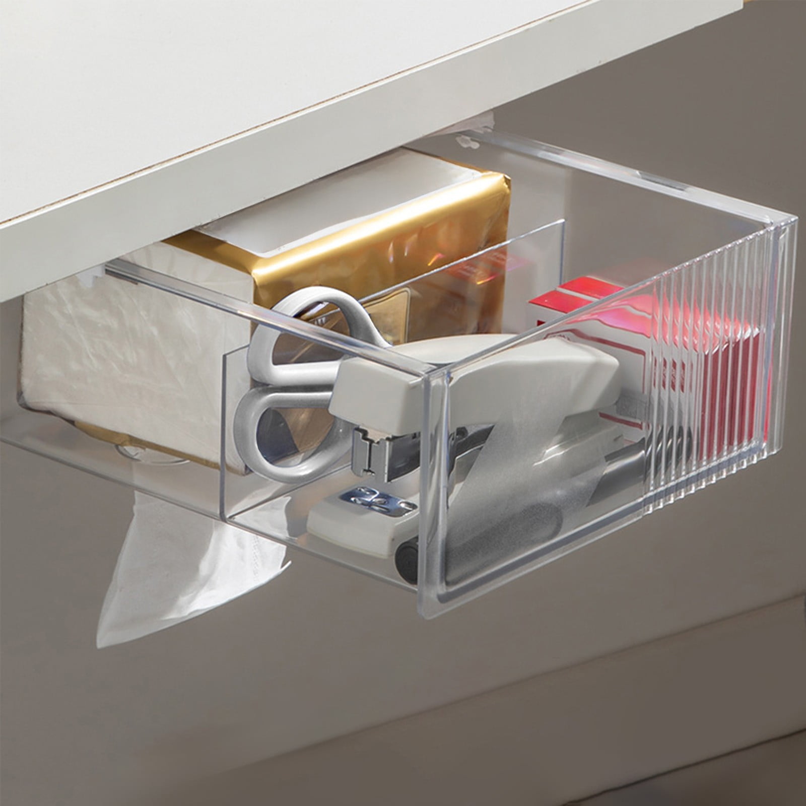 RXIRUCGD Under Desk Hanging Drawer Office Organize Stationery Clutter ...