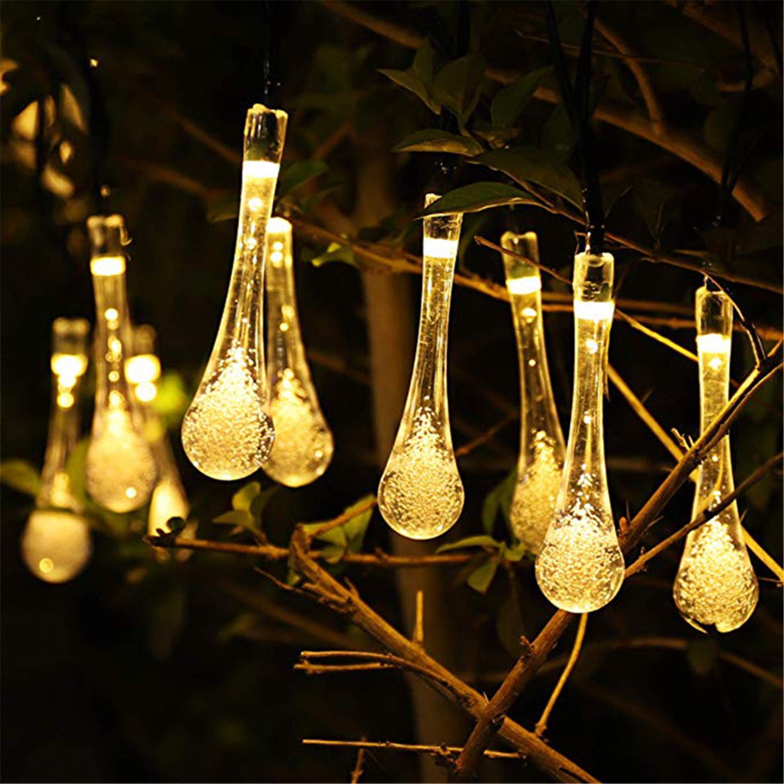 RXIRUCGD Water Drop String Lights Outdoor Decorative Lamp, Outdoor ...