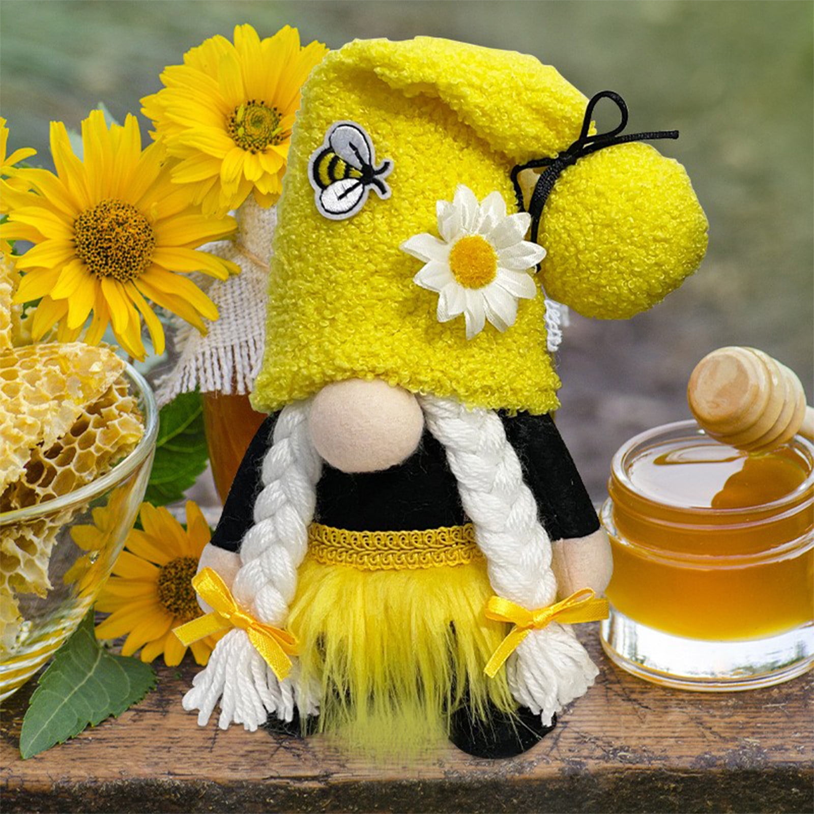 RXIRUCGD aceless Dolls, Plush Doll Home Garden Decoration Bee Festival ...
