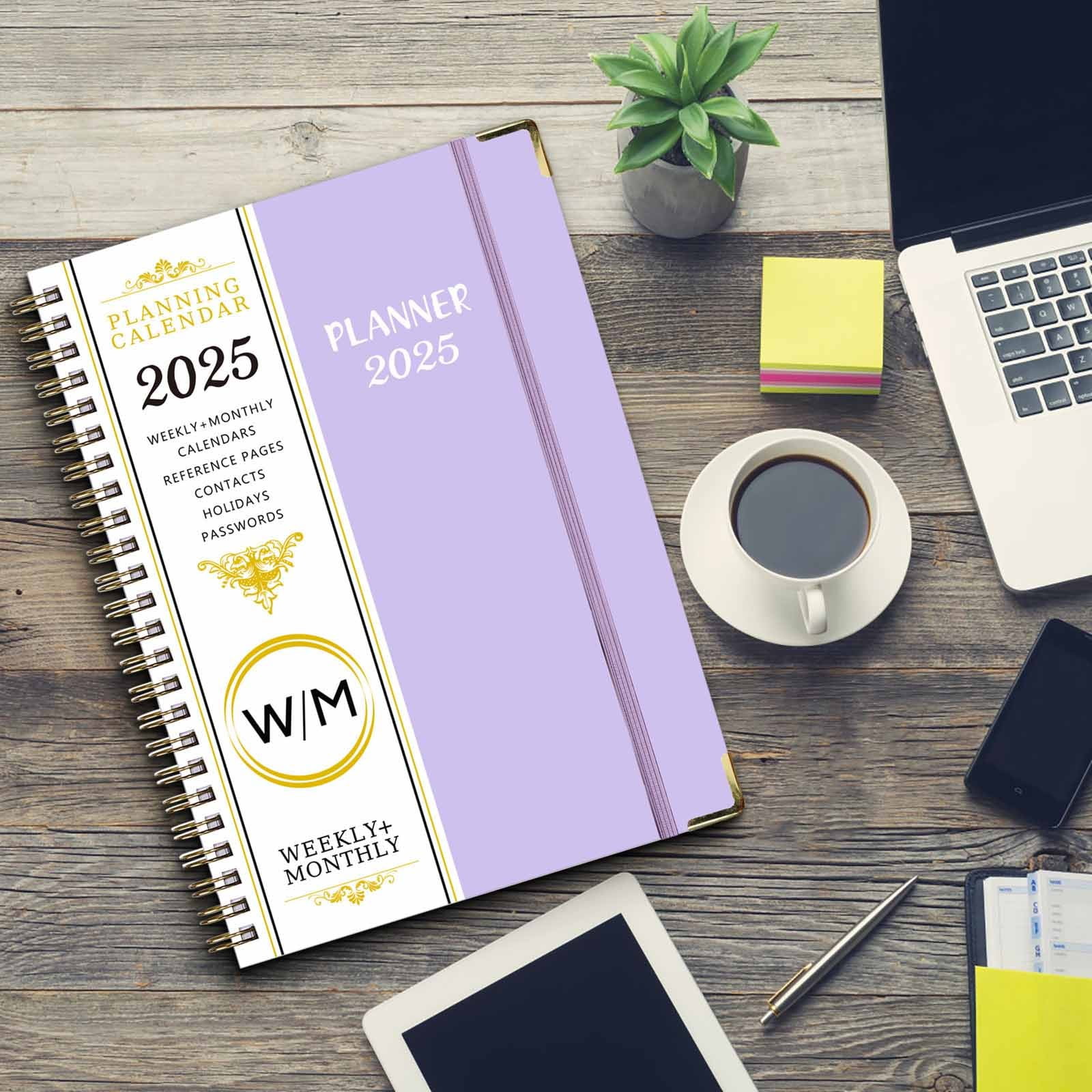 RXMEKW 2025 English Schedule A5 Plan Book with Separating Pages Plan ...