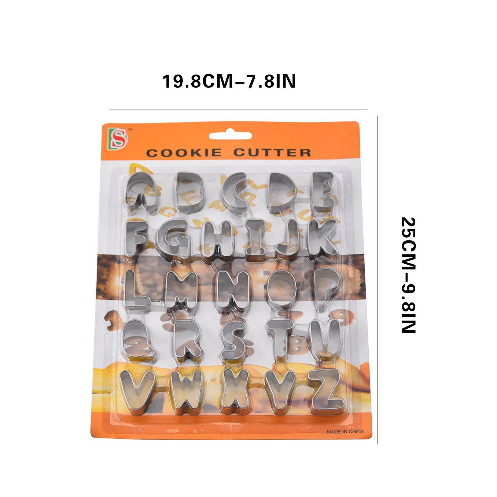 RXMEKW 5 Cookie Cutters for Baking 26 Piece Set of Mini Alphabet ...