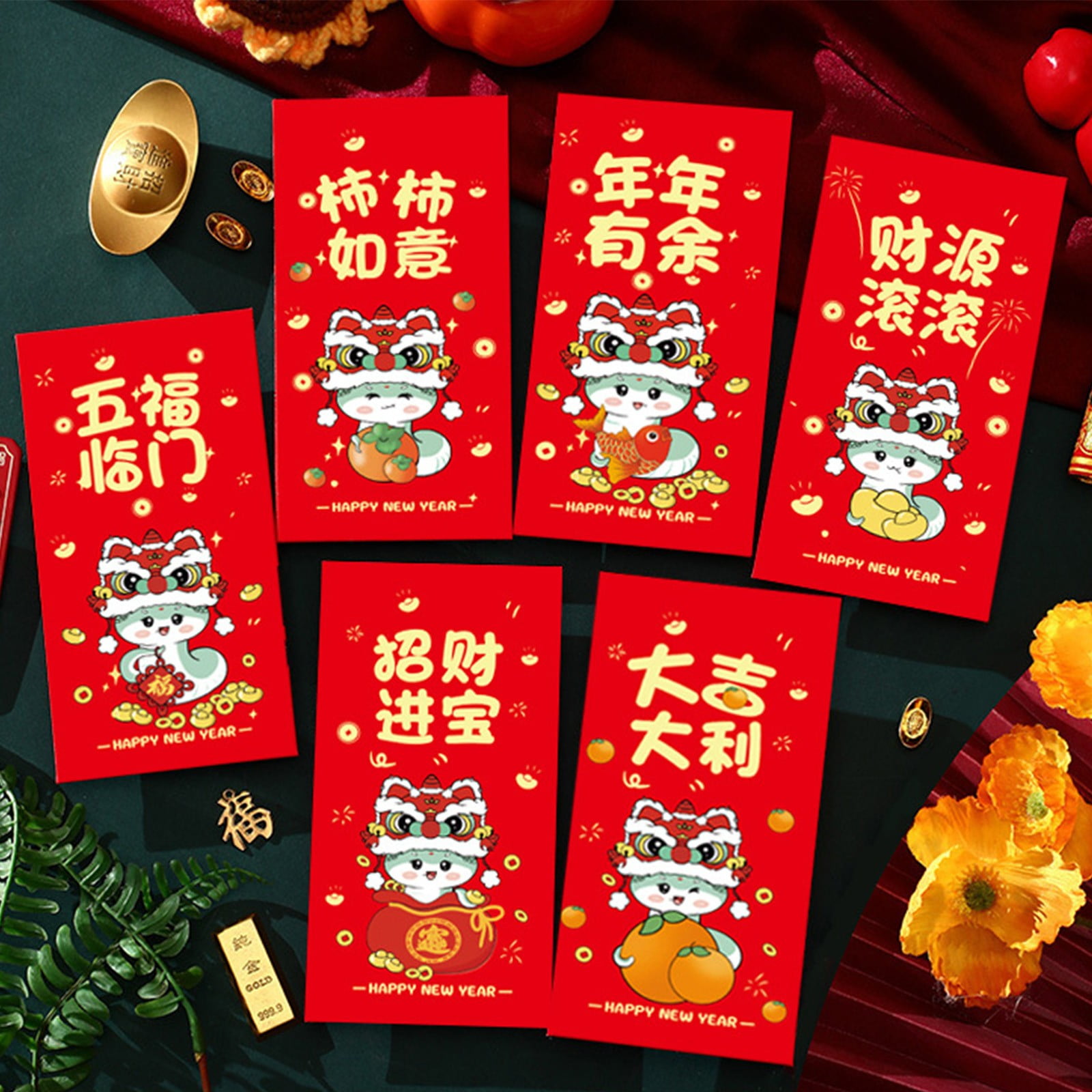 RXMEKW Chinese New Year 2025 Red Envelope Snake New Year Red Envelope ...