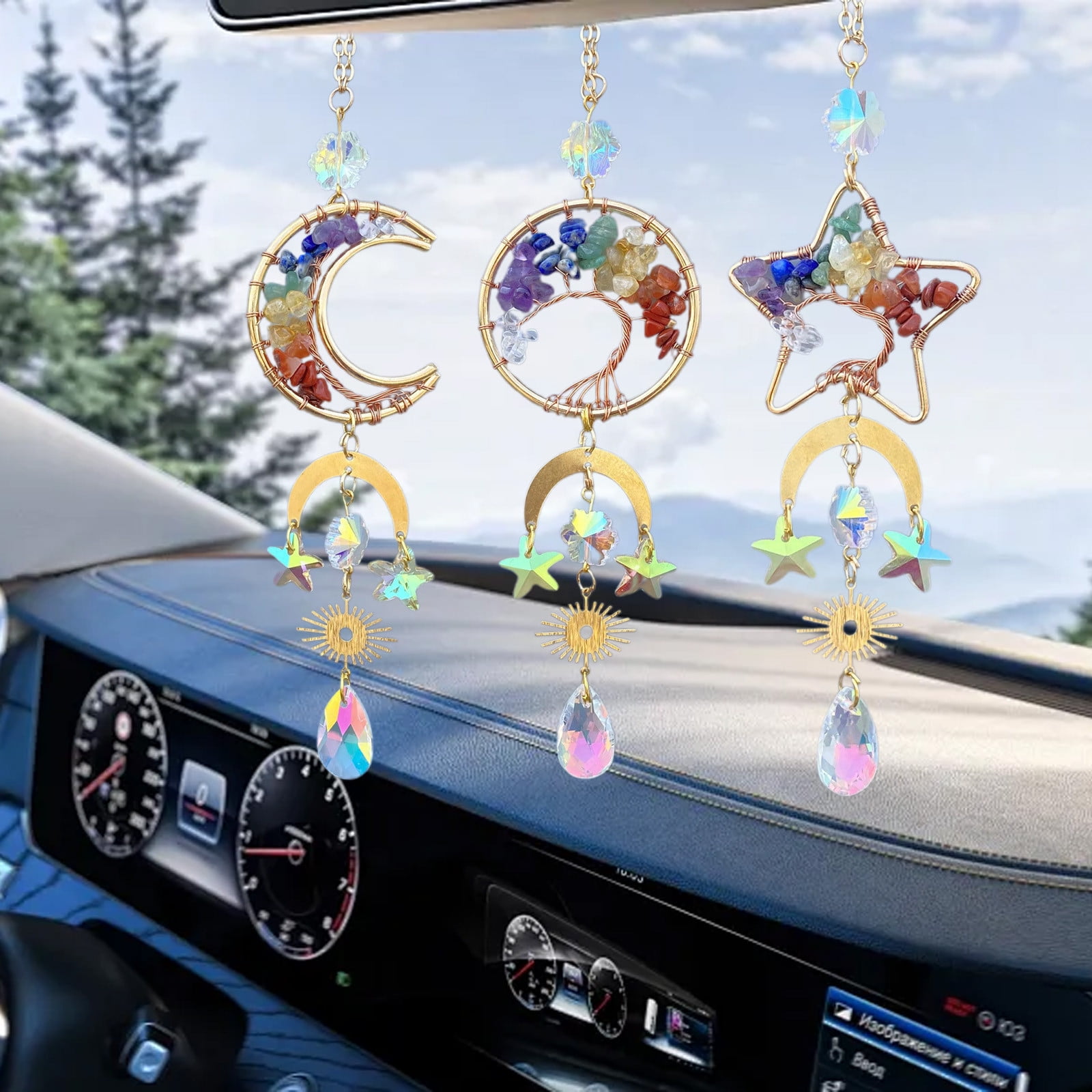 RXMEKW Crystal Wind Chimes Wind Chimes Crystals Hanging for Window ...