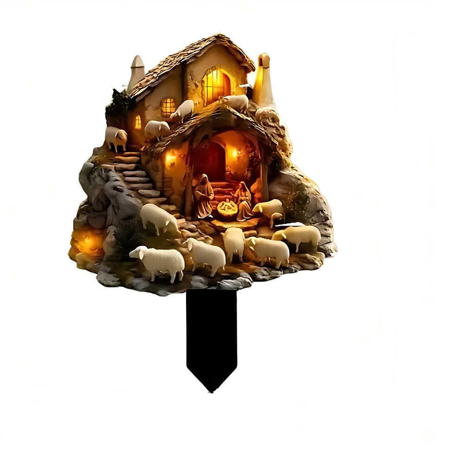 RXMEKW Flower Pots Outdoor 2D Flat Acrylic Flower Pot Ground Plug for ...