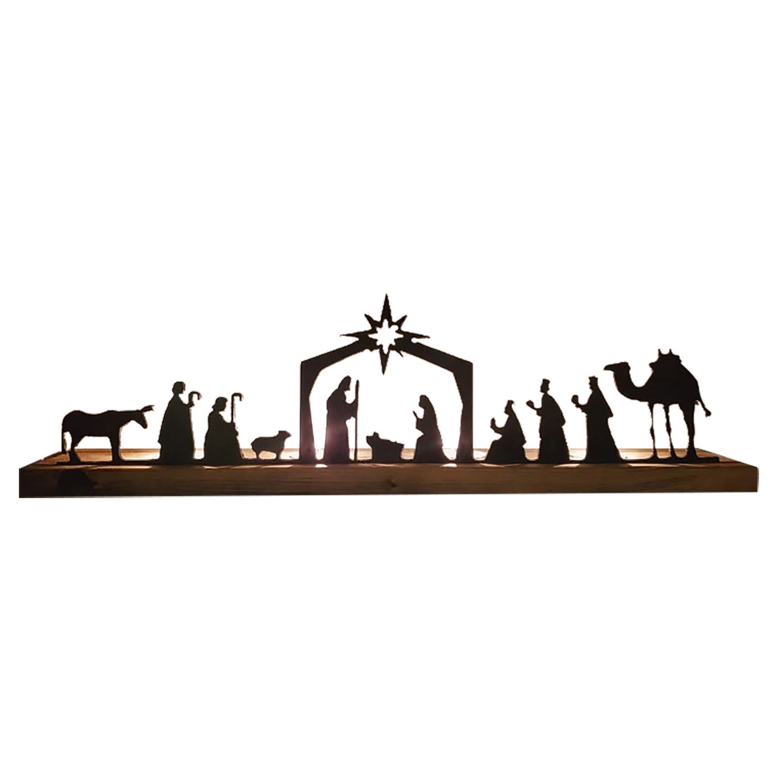 RXMEKW Indoor Christmas Decorations for Living Room Nativity Scene ...
