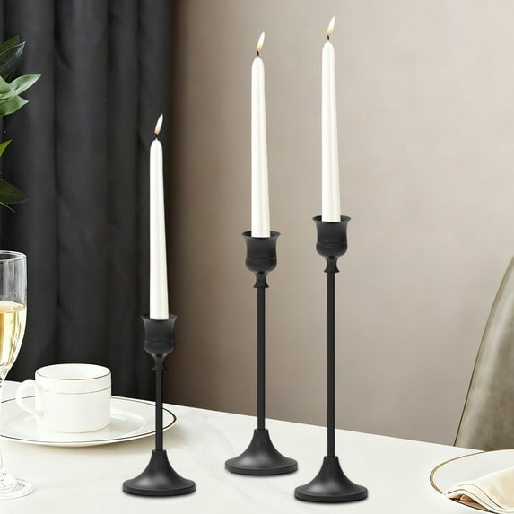 RXMEKW Iron Candlestick Set,Modern Holiday Candle Holders for Festive ...
