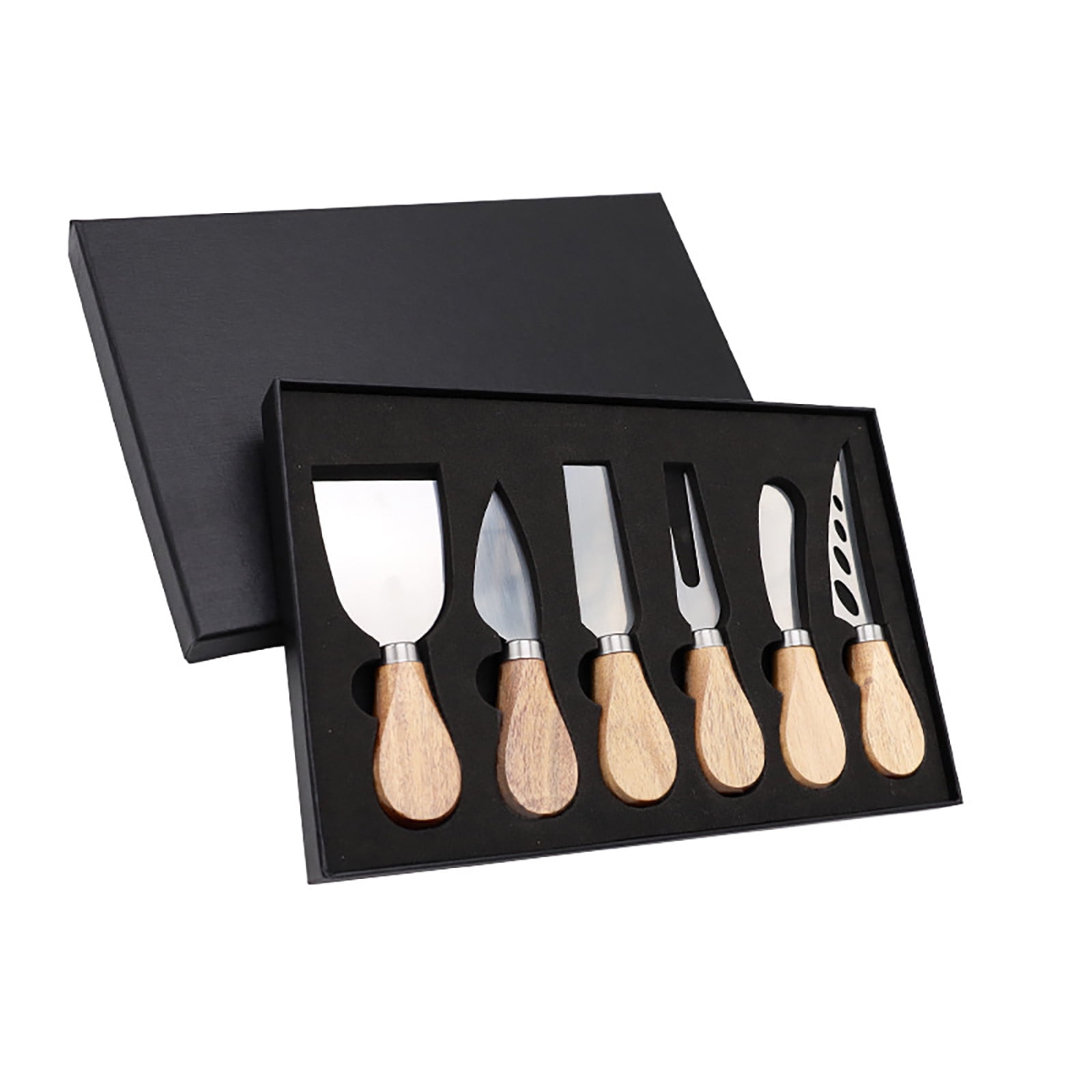 RXMEKW Knife Set Stainless Steel Cheese Knife Set Delicate 6 Piece ...